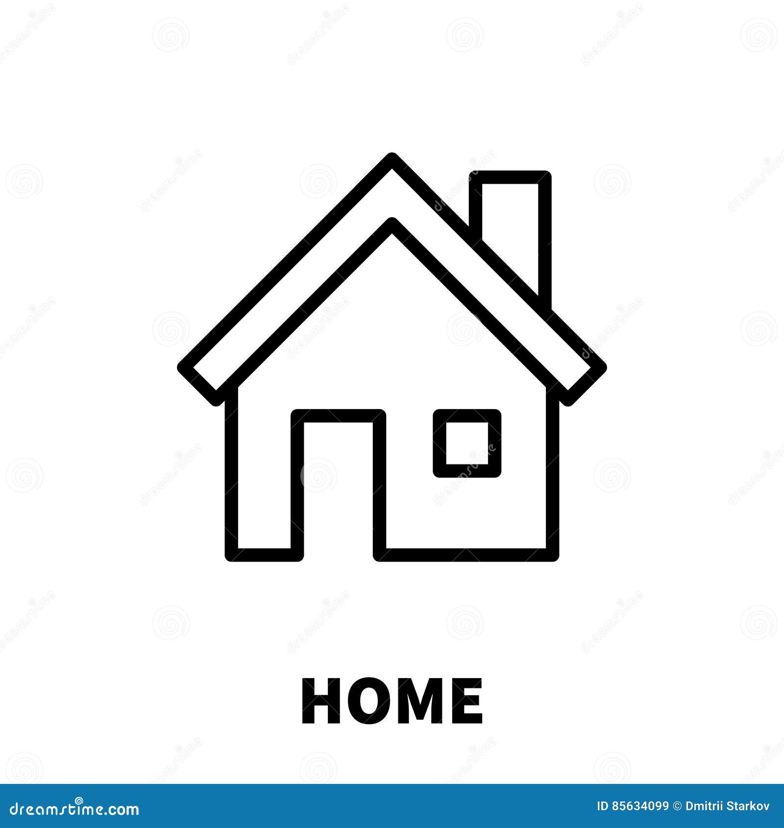 Hem- Symbol Eller Logo I Den Moderna Linjen Stil Vektor Illustrationer ...