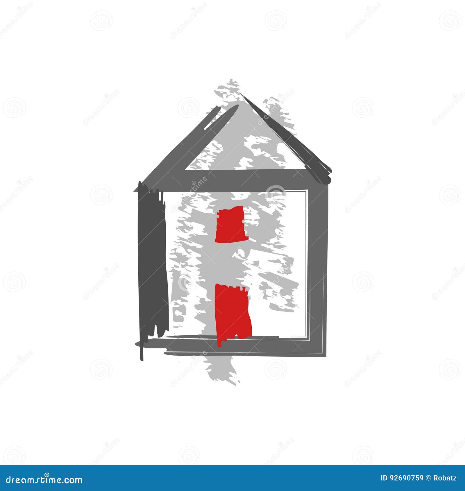 Hem- Symbol, Isolerad Restructurationvektor Vektor Illustrationer ...