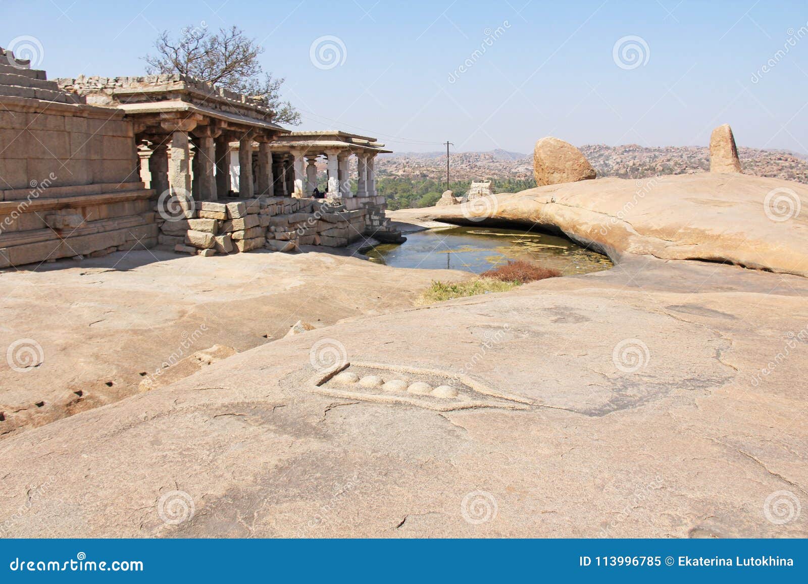 Hemakuta Hill in Hampi. Karnataka, India Stock Image - Image of ...