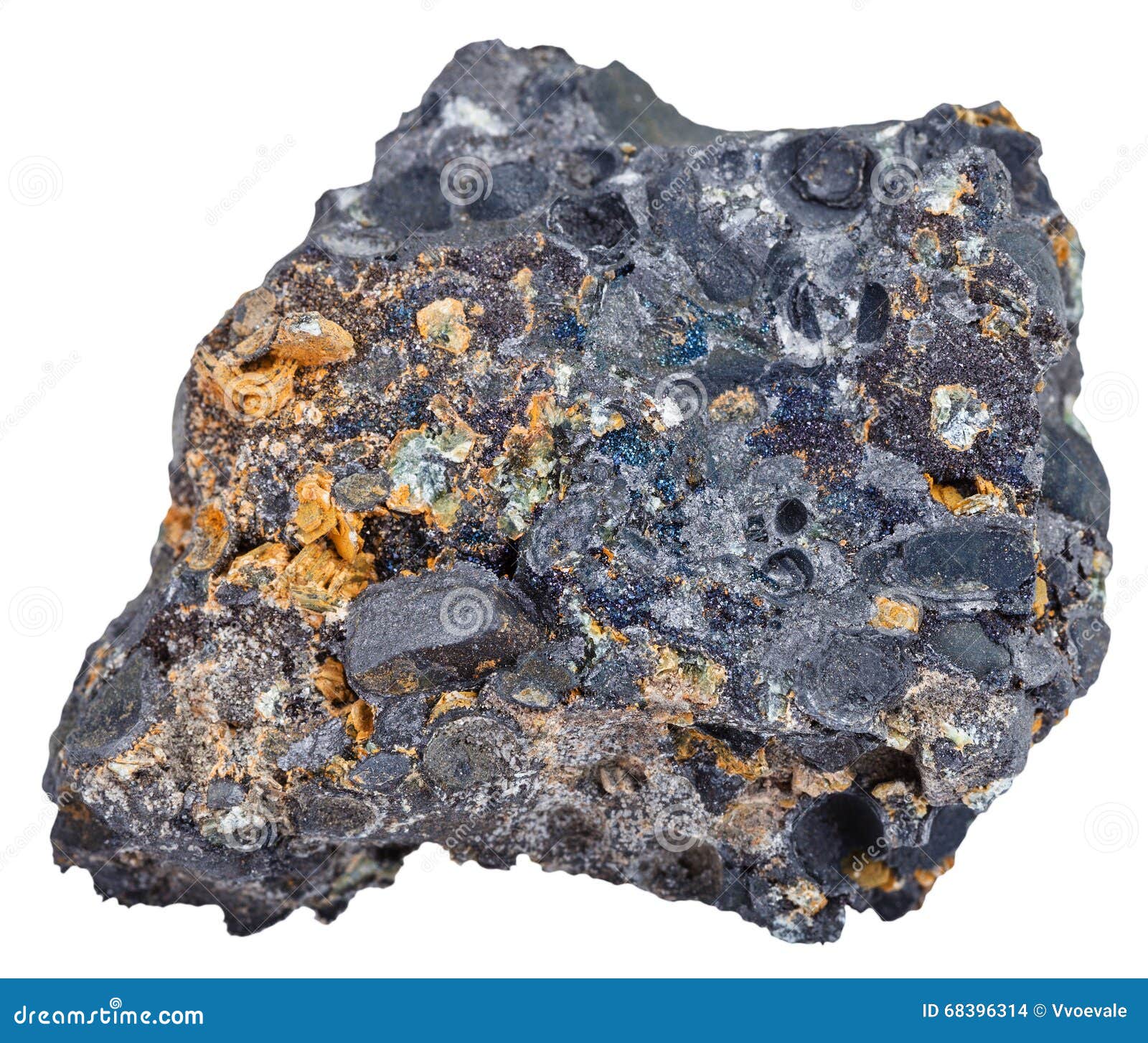 Hematiet (ijzererts) Met Magnetietkristallen Stock Foto - Image of sier ...