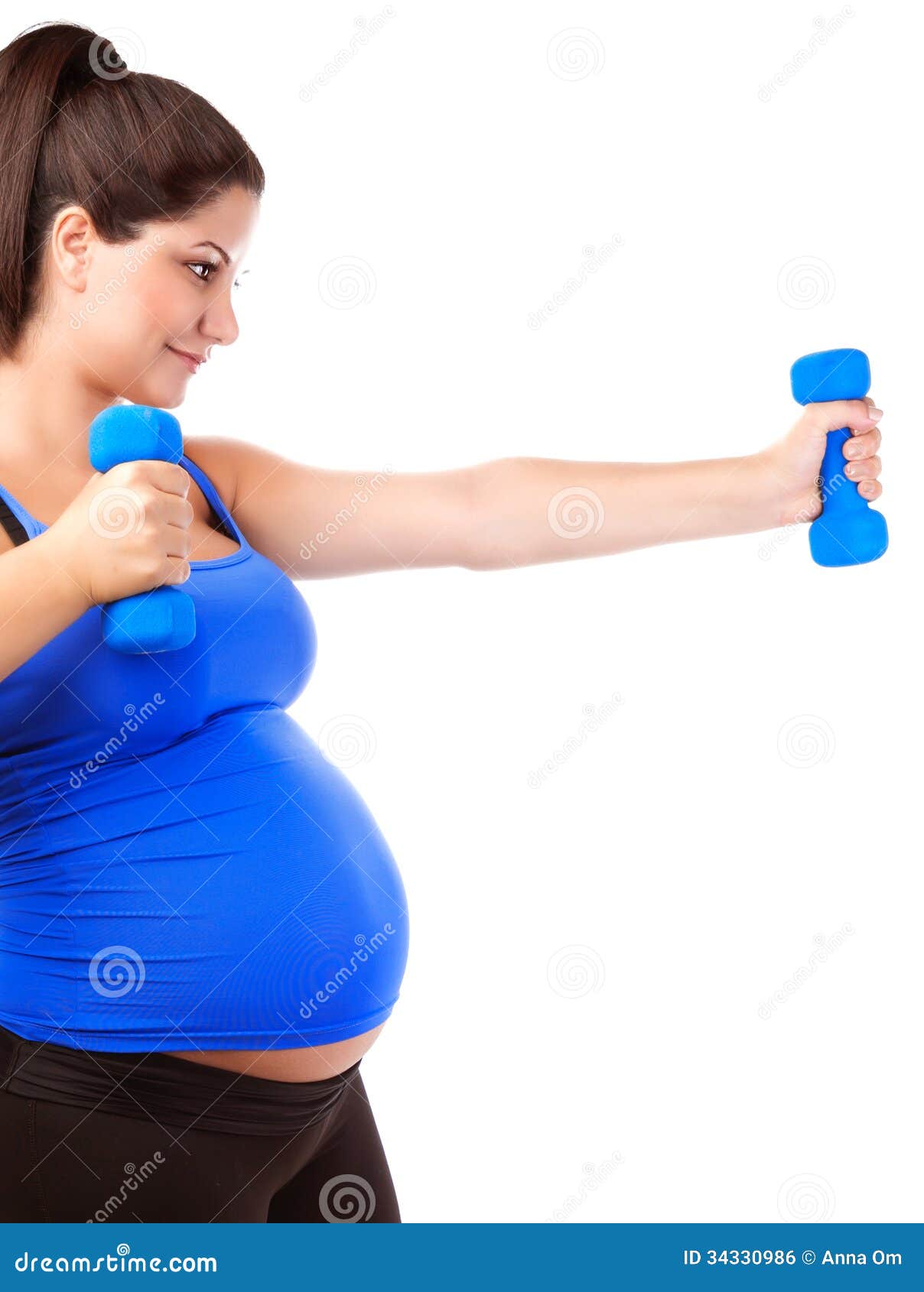 Hembra expectante activa foto de archivo. Imagen de aislado - 34330986