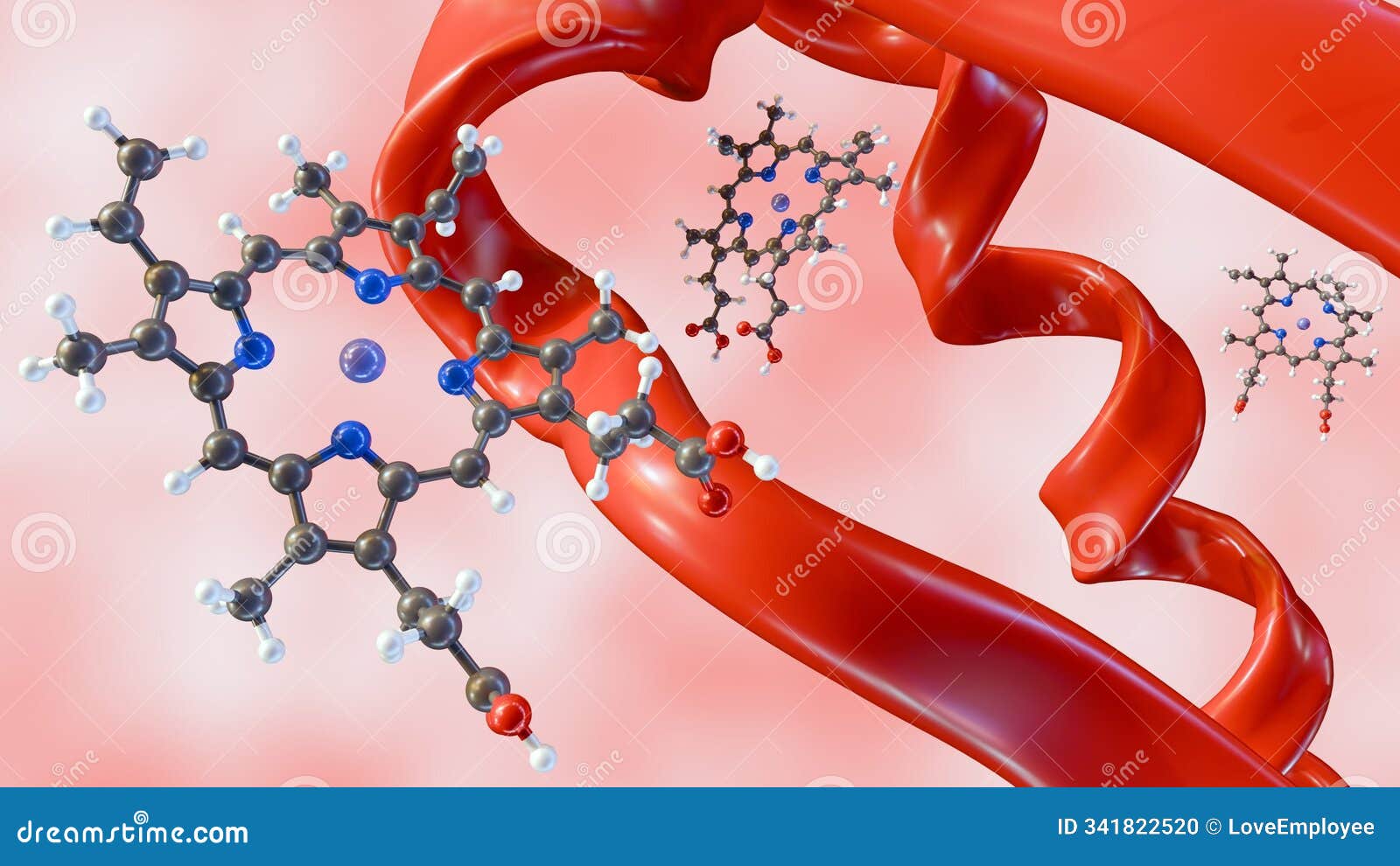 Heme Molecule Structural Chemical Formula Royalty-Free Stock Image ...