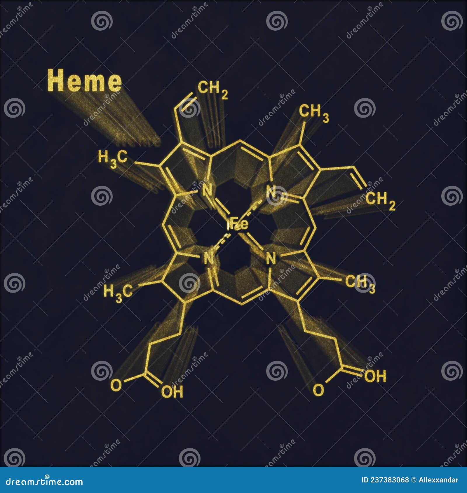 Heme Molecule Structural Chemical Formula Royalty-Free Stock Image ...