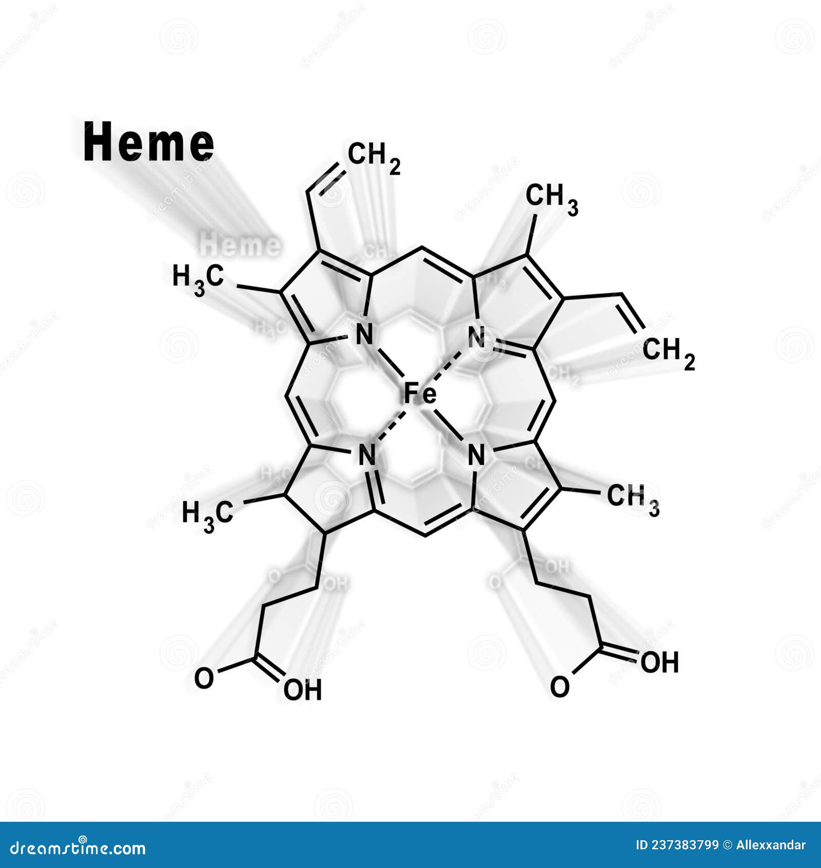 Heme Molecule Structural Chemical Formula Stock Illustration ...