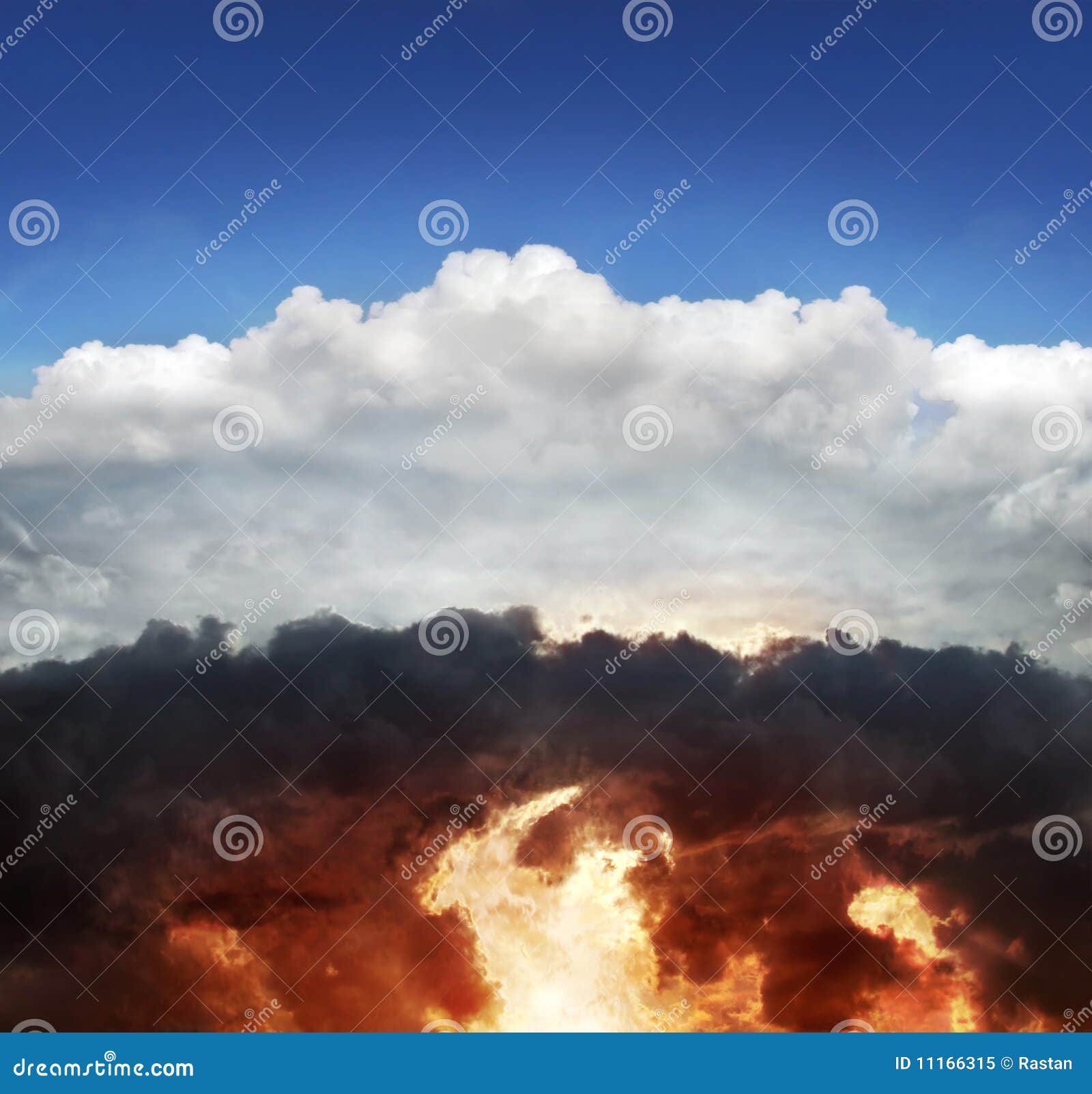 Hemel en hel stock afbeelding. Image of blauw, hemels - 11166315