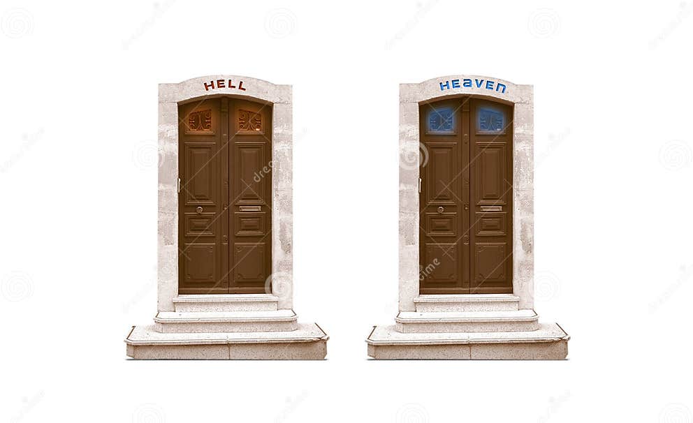 Hemel en Hel stock afbeelding. Image of zonde, keuzen - 20062769