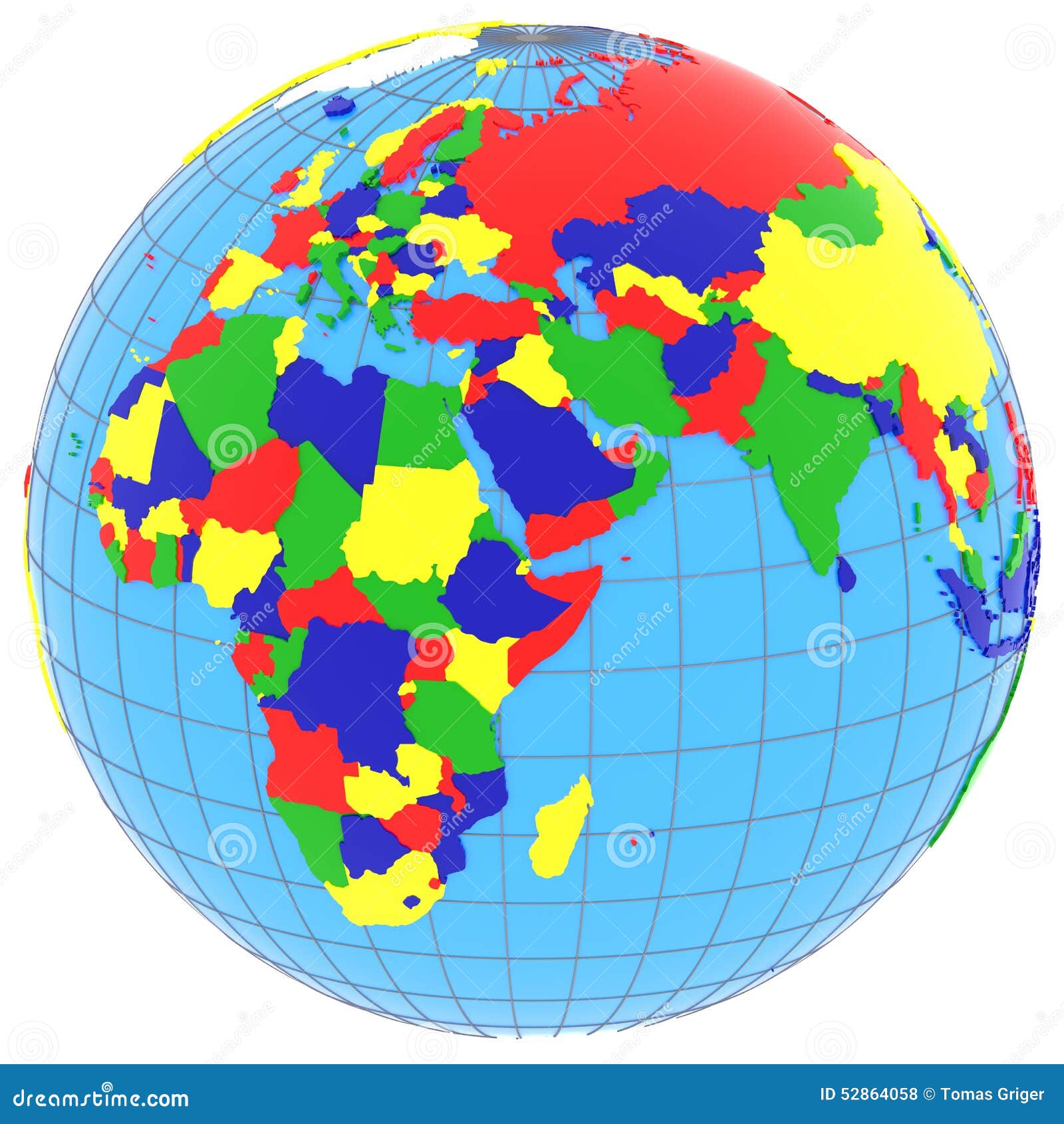 Hemisferio Del Este En La Tierra Stock de ilustración - Ilustración de ...