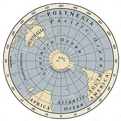 Hemisferio meridional ilustración del vector. Ilustración de atlas ...