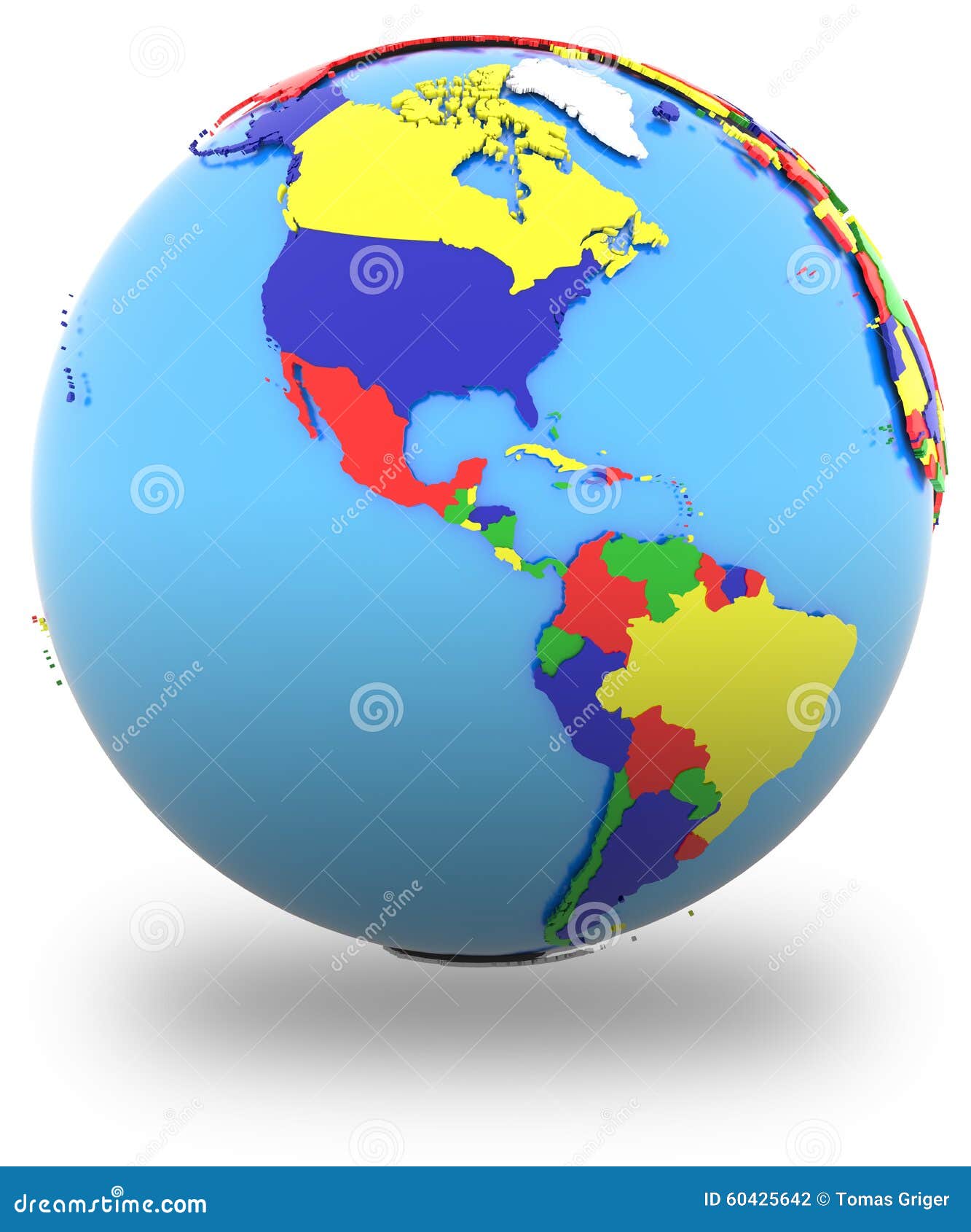 Mapa Físico Del Hemisferio Occidental