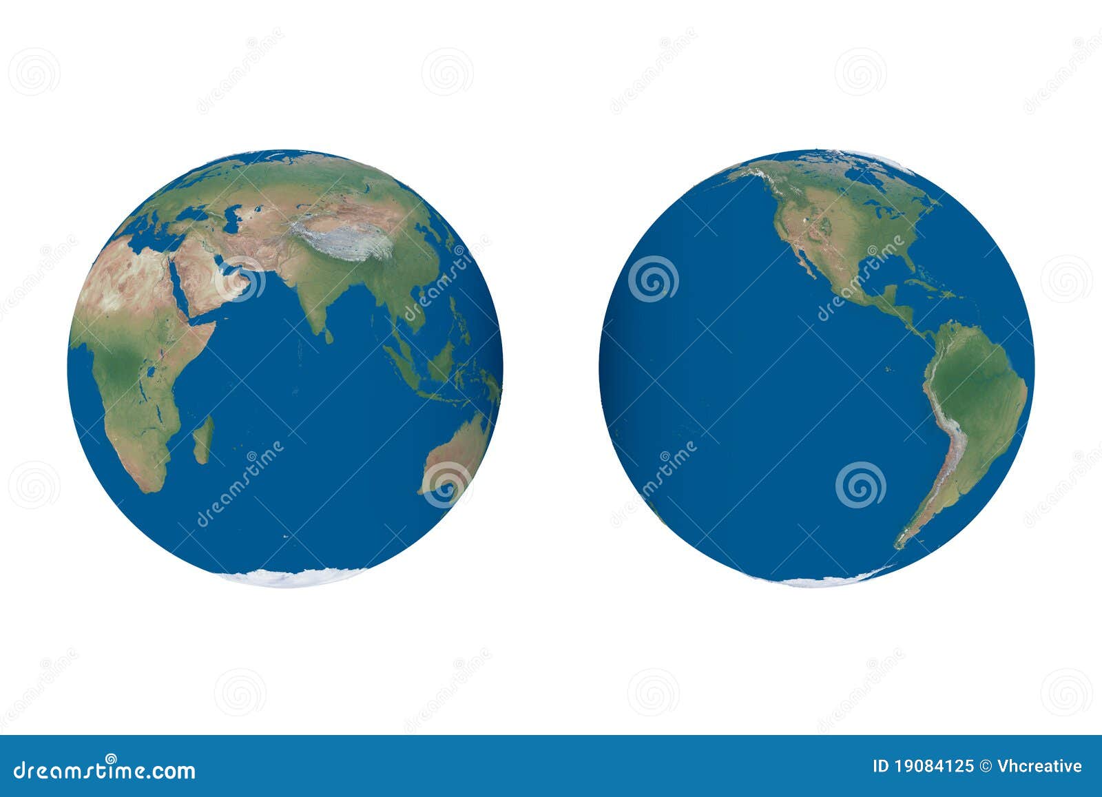 Hemisferios De La Tierra Foto de archivo libre de regalías - Imagen ...