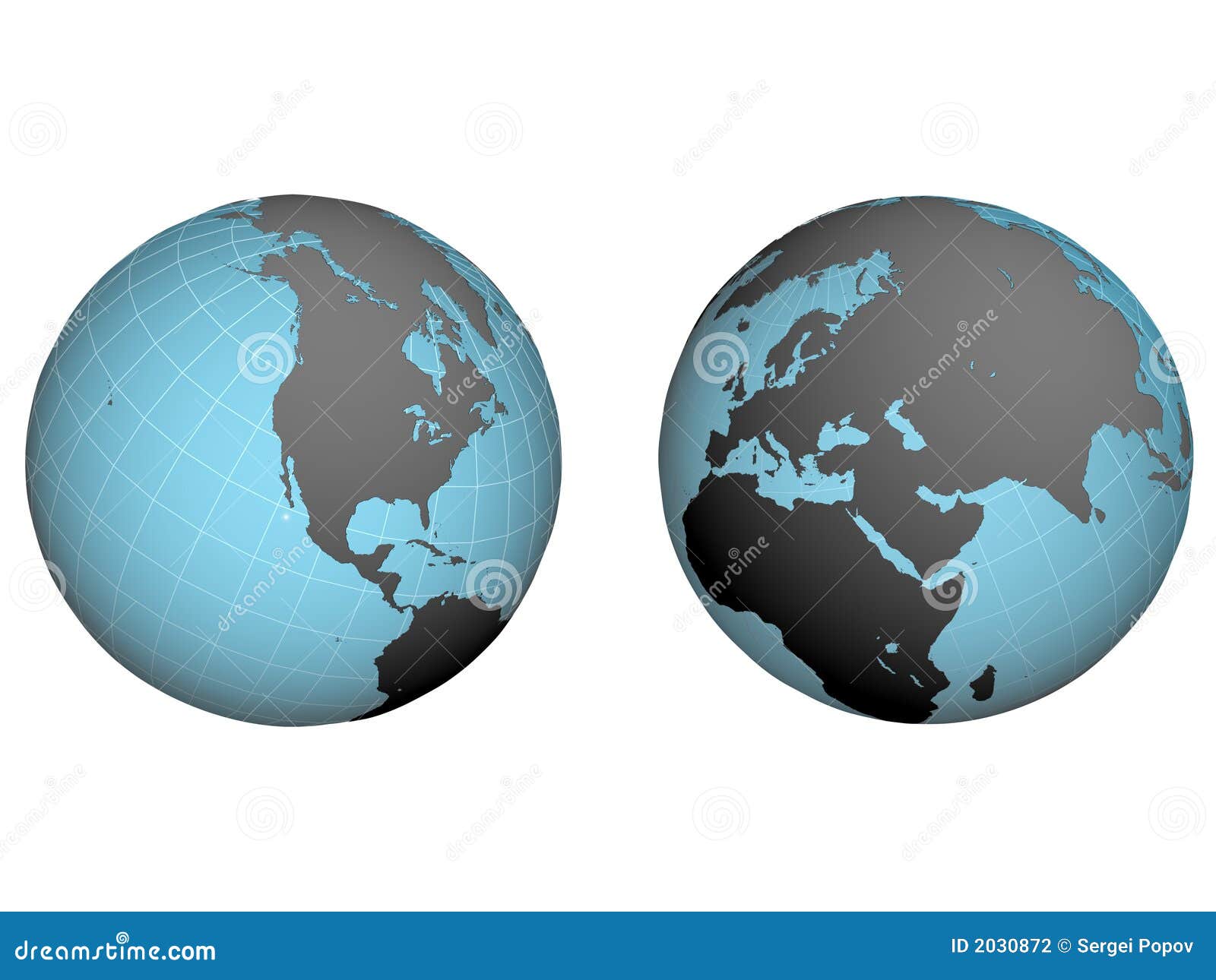 Hemisferios de la tierra stock de ilustración. Ilustración de tierra ...