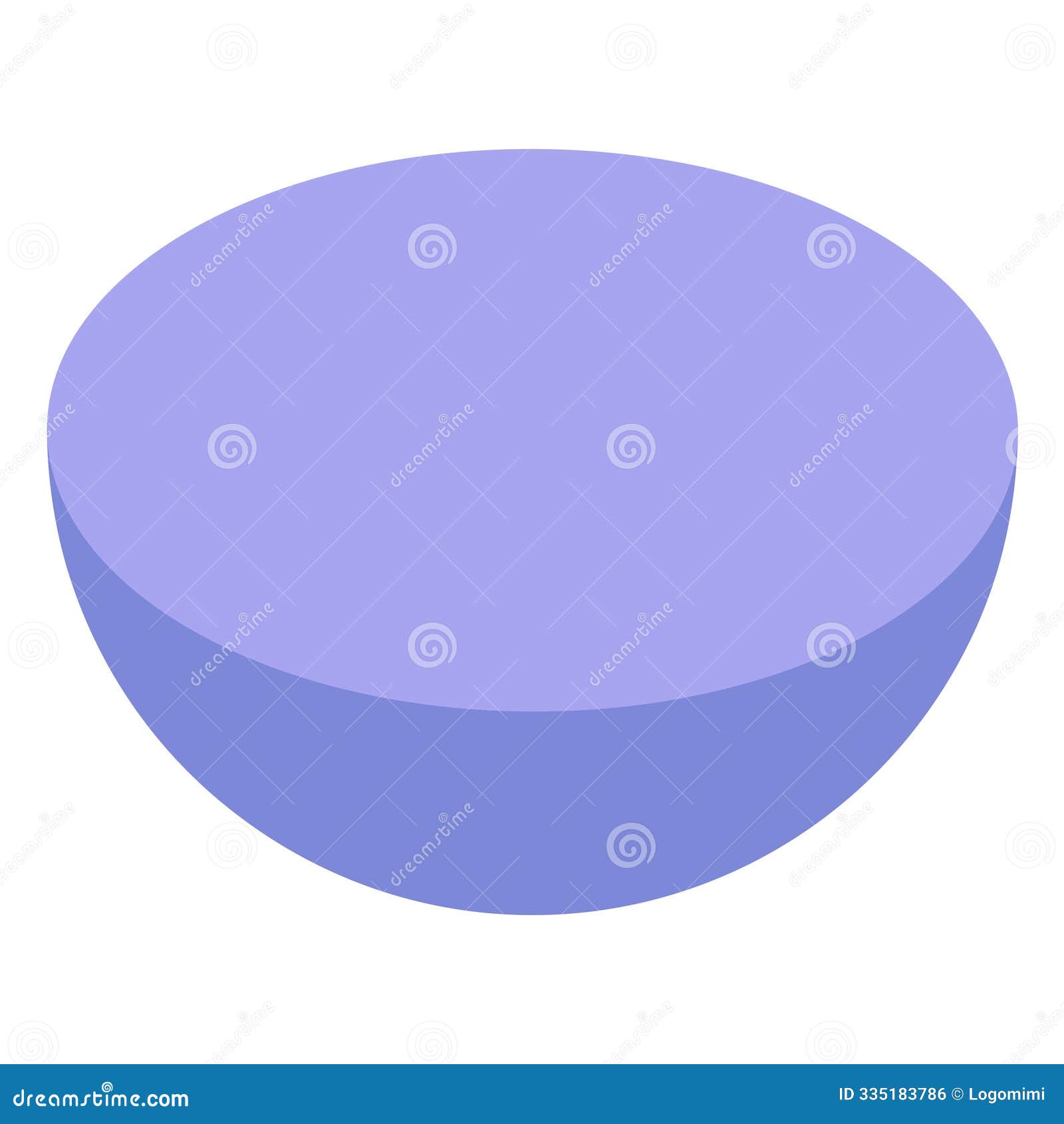 Hemisphere Basic Geometric 3d Shape Vector Illustration, Half Sphere ...