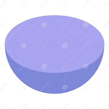 Hemisphere Basic Geometric 3d Shape Vector Illustration, Half Sphere ...