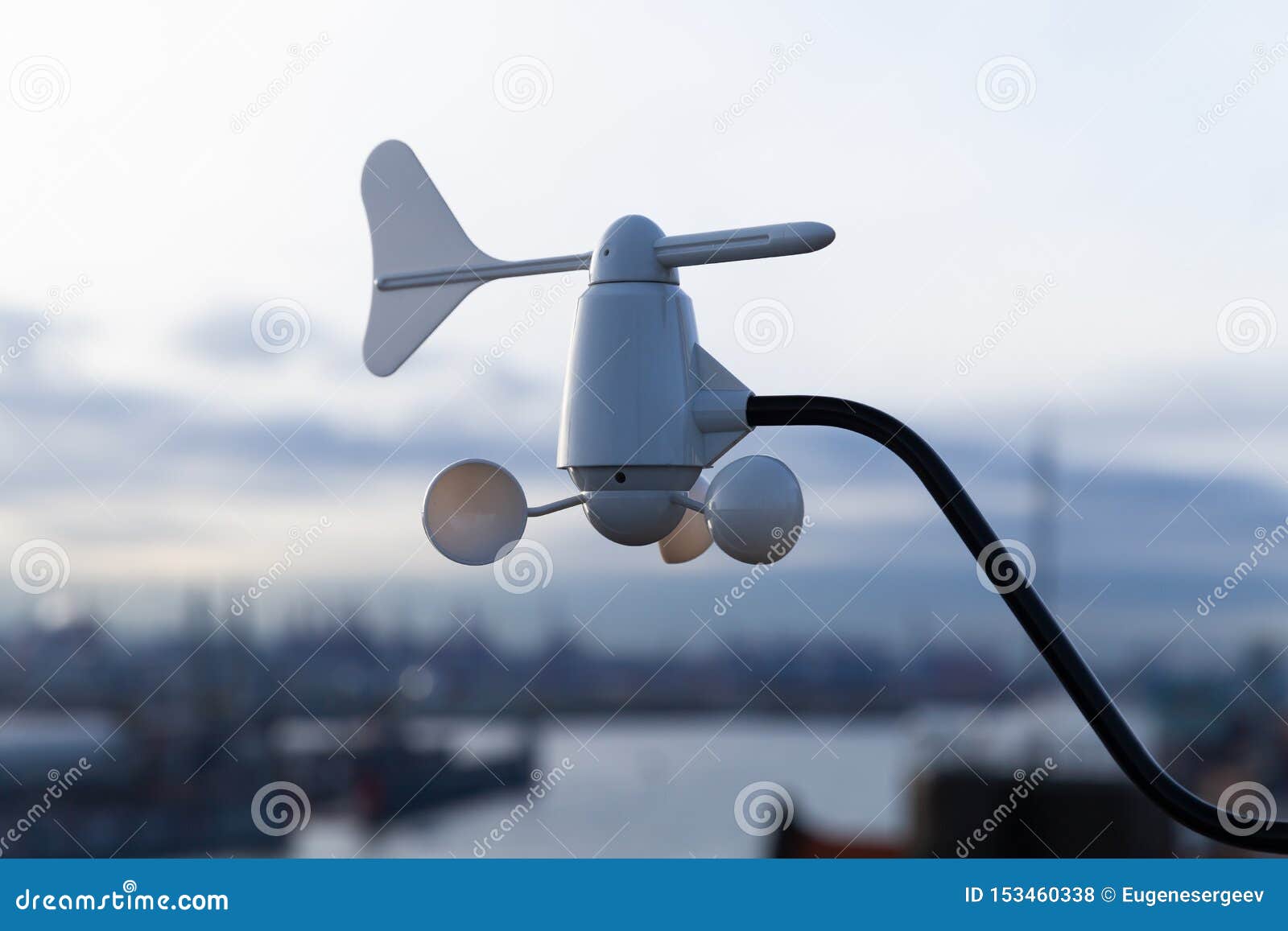 Hemispherical Cup Anemometer Stock Photo - Image of measure ...