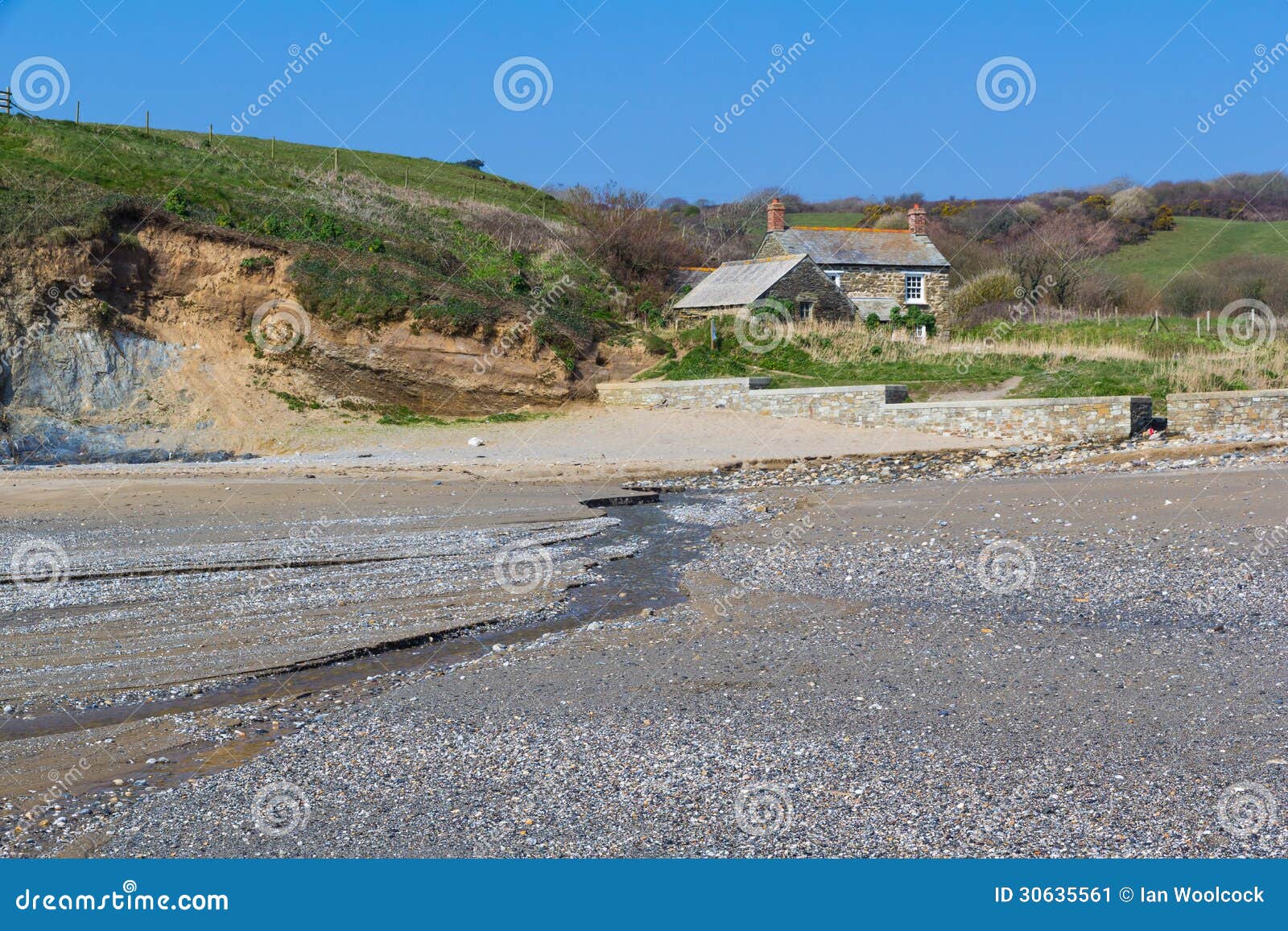 Hemmick Beach Cornwall stock image. Image of scenic, united - 30635561