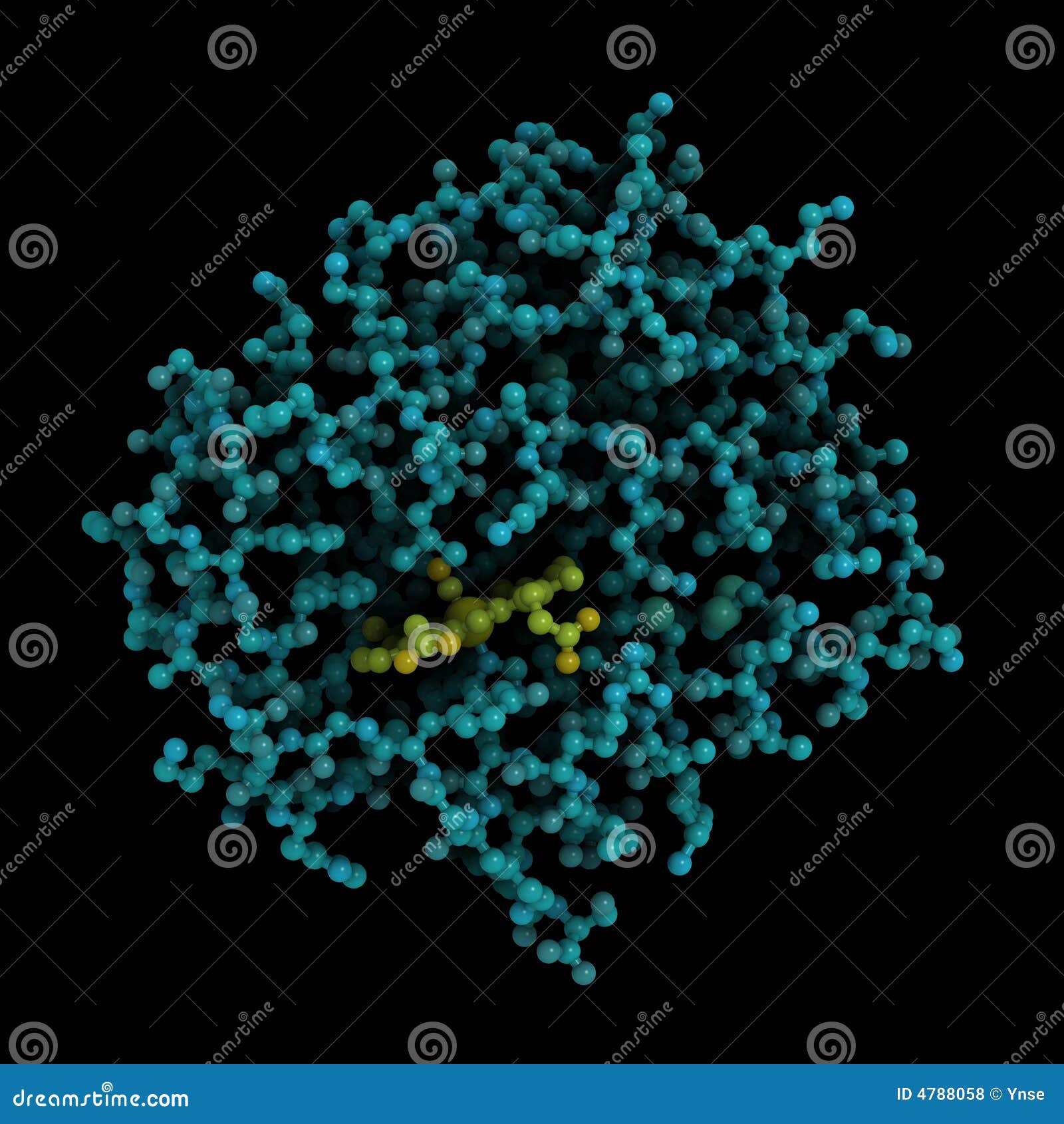Hemoglobin stock illustration. Illustration of chemistry - 4788058