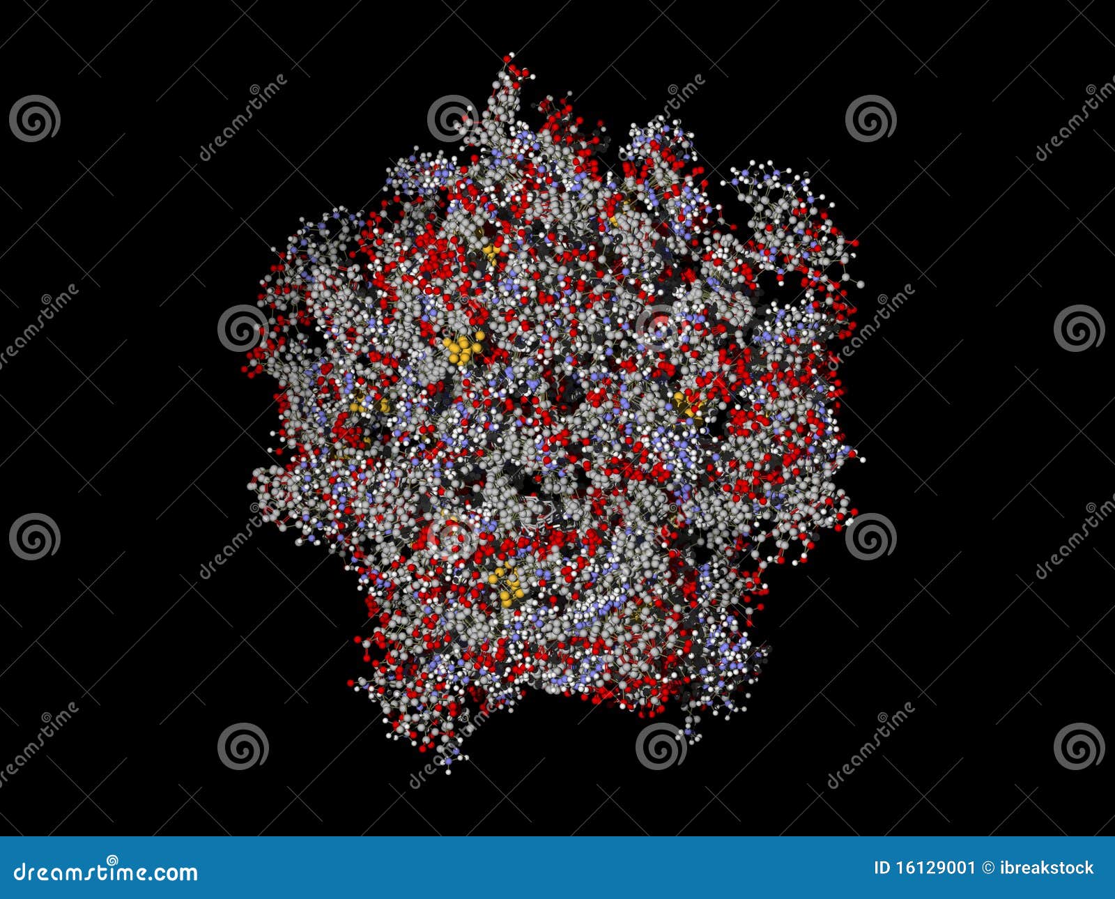 Hemoglobin Ball and Stick Model Render Stock Illustration ...