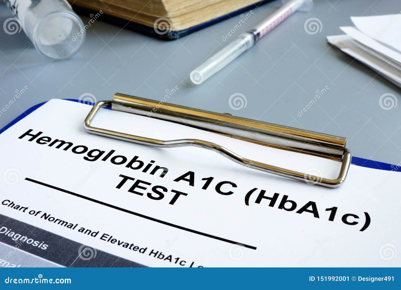 Hemoglobin A1C HbA1c Test Form Stock Image | CartoonDealer.com #151992001
