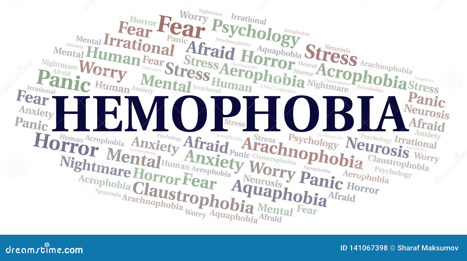 Hemophobia word cloud stock illustration. Illustration of rendering ...