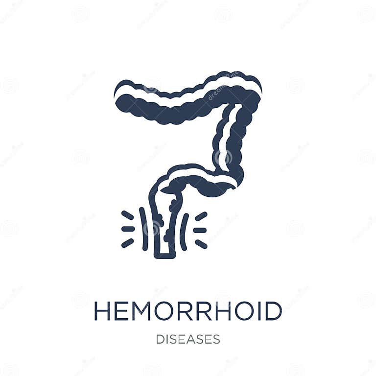 Hemorrhoid Icon Trendy Flat Vector Hemorrhoid Icon On White Background