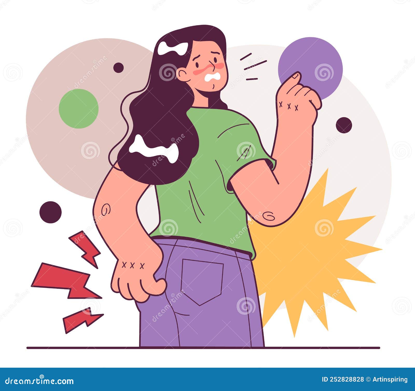 Hemorrhoids. Rectum Inflammation Causing Bleeding And Pain Vector ...