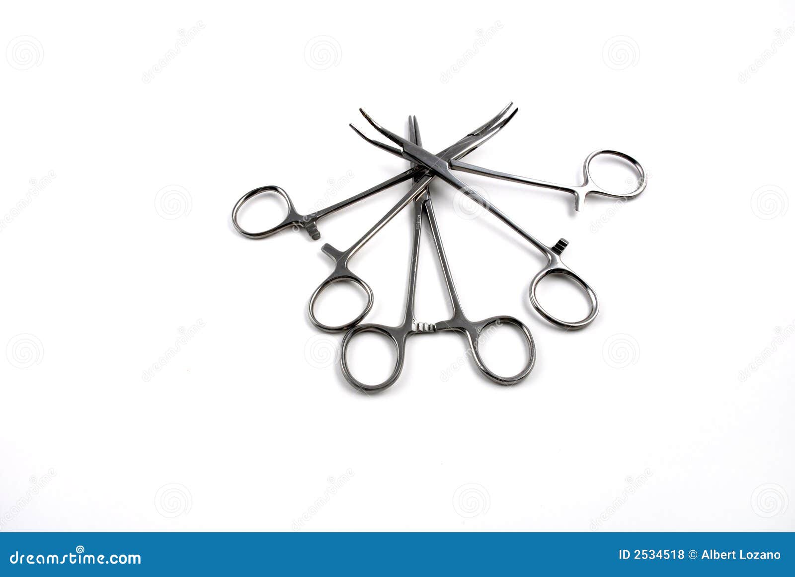 Hemostats and clamps stock photo. Image of clinical, operating - 2534518