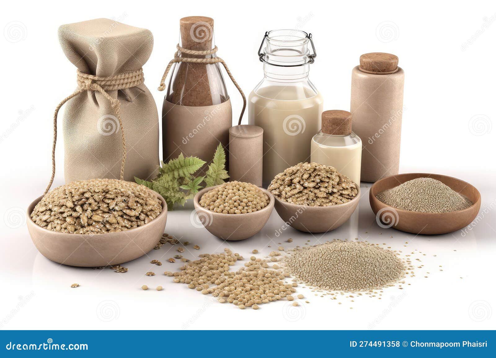 Hemp Products Set. High Resolution, Isolated on White Background. Stock ...