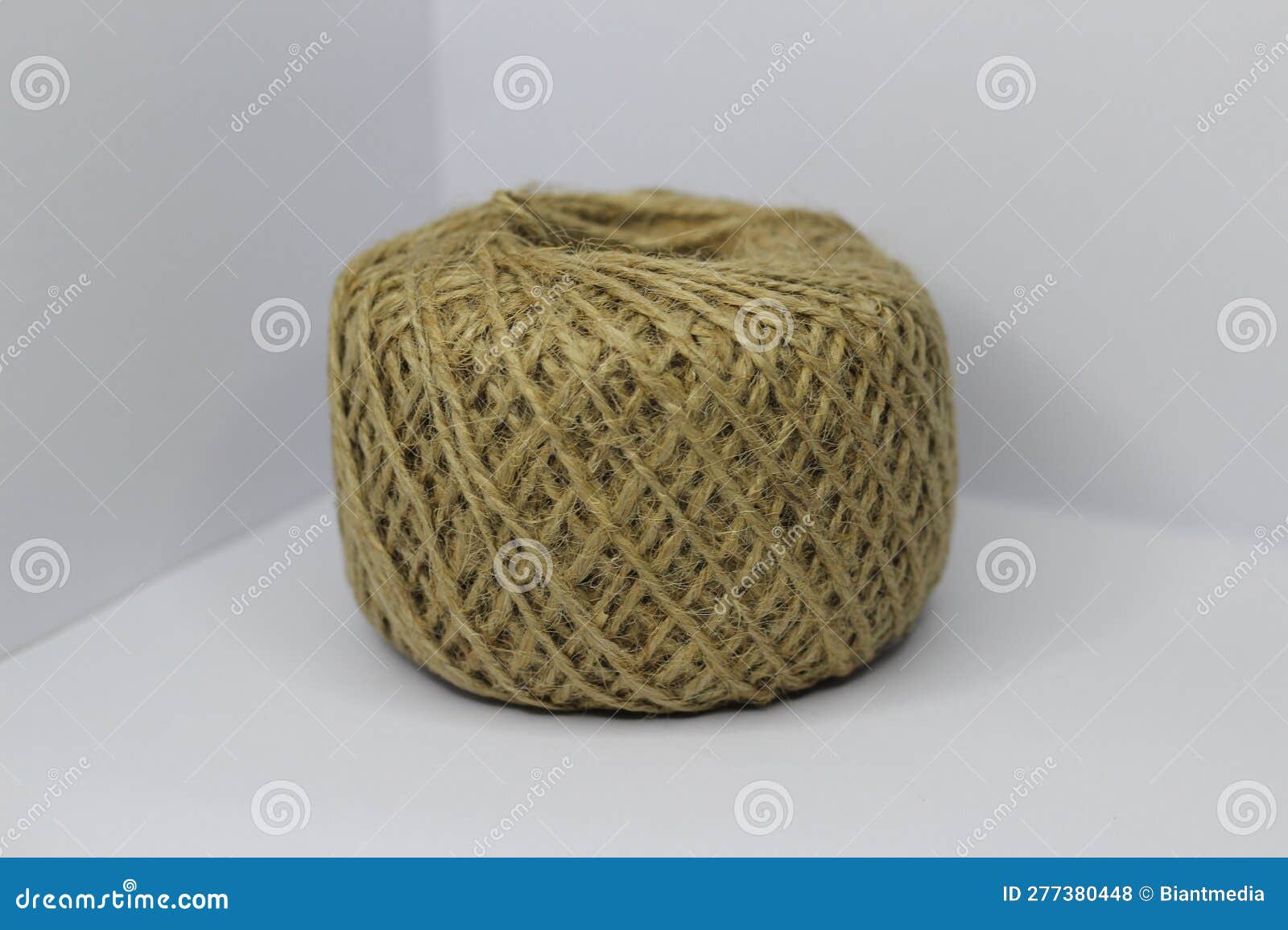 Hemp Rope Ball on Angular Isolated Background Stock Photo - Image of ...