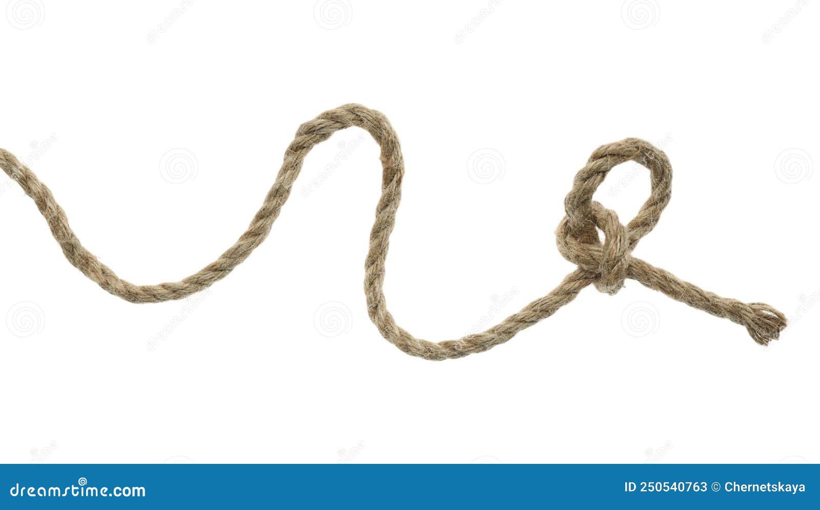 Hemp Rope With Knot On White Background Stock Image Image Of Ecology Cord 250540763