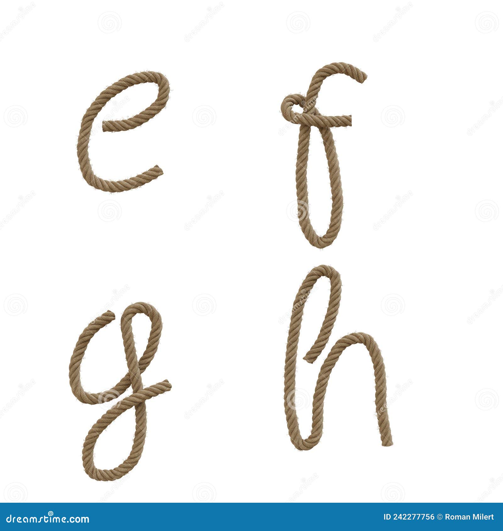 Hemp Rope Lower Case Letters Alphabet - Letters X-z Stock Image ...