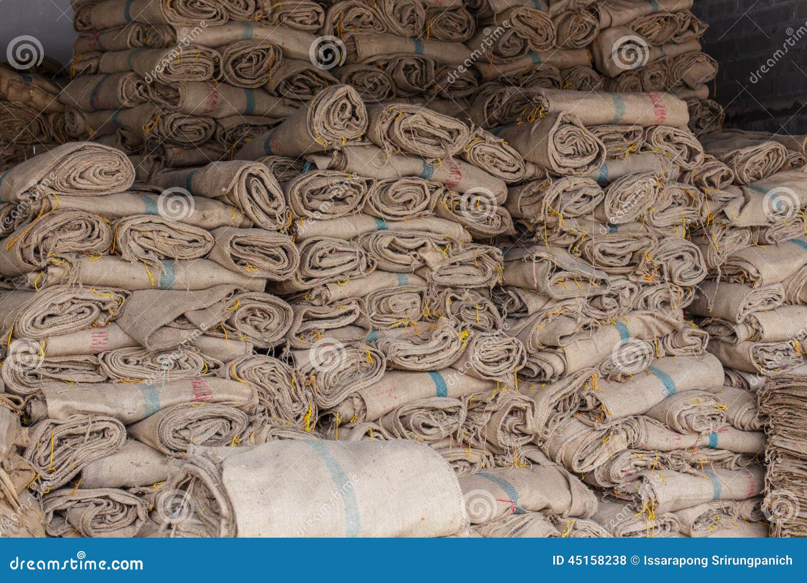 Hemp sack stock photo. Image of embroidery, rustic, hemp - 45158238