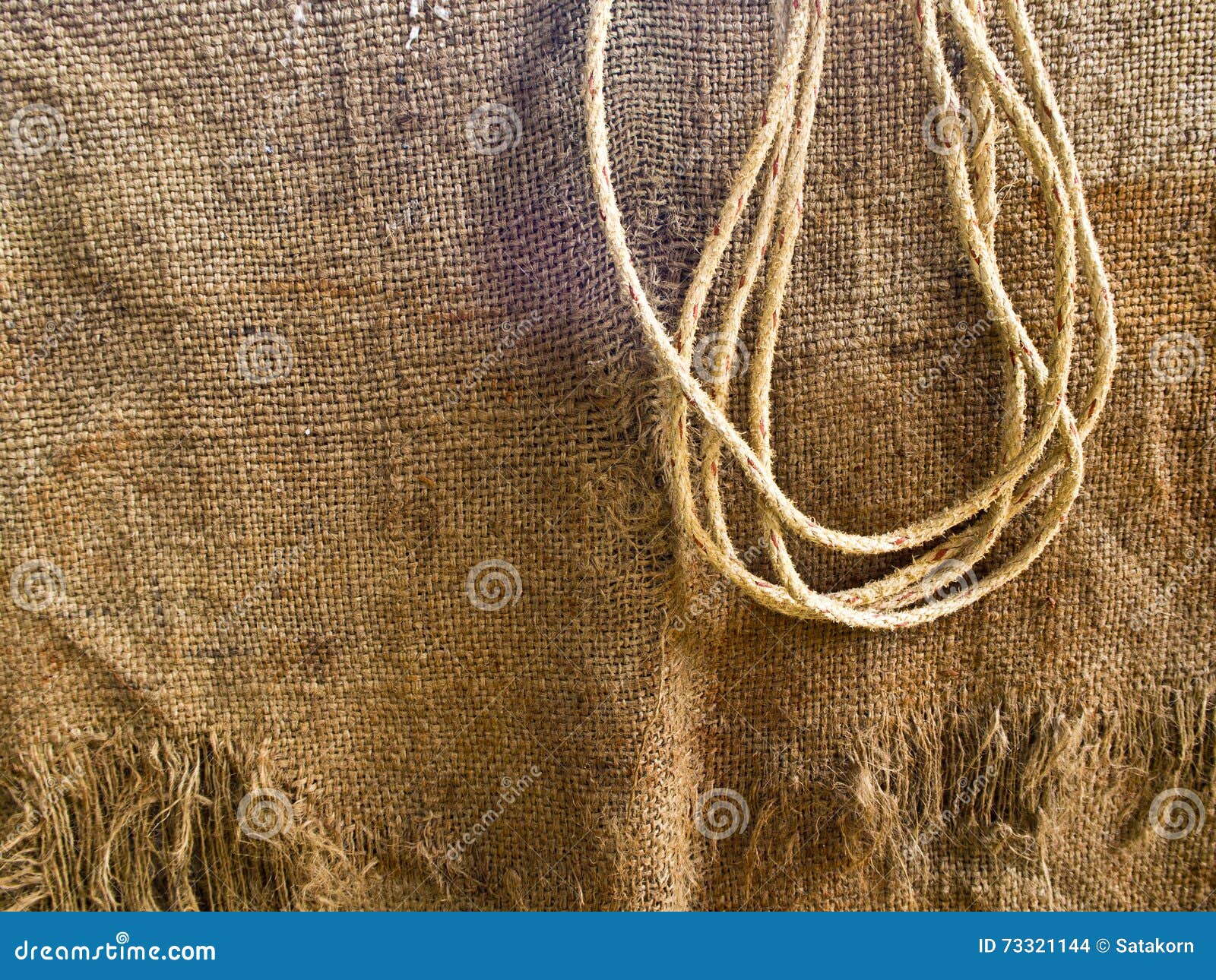 Hemp sack and rope stock photo. Image of fiber, material - 73321144
