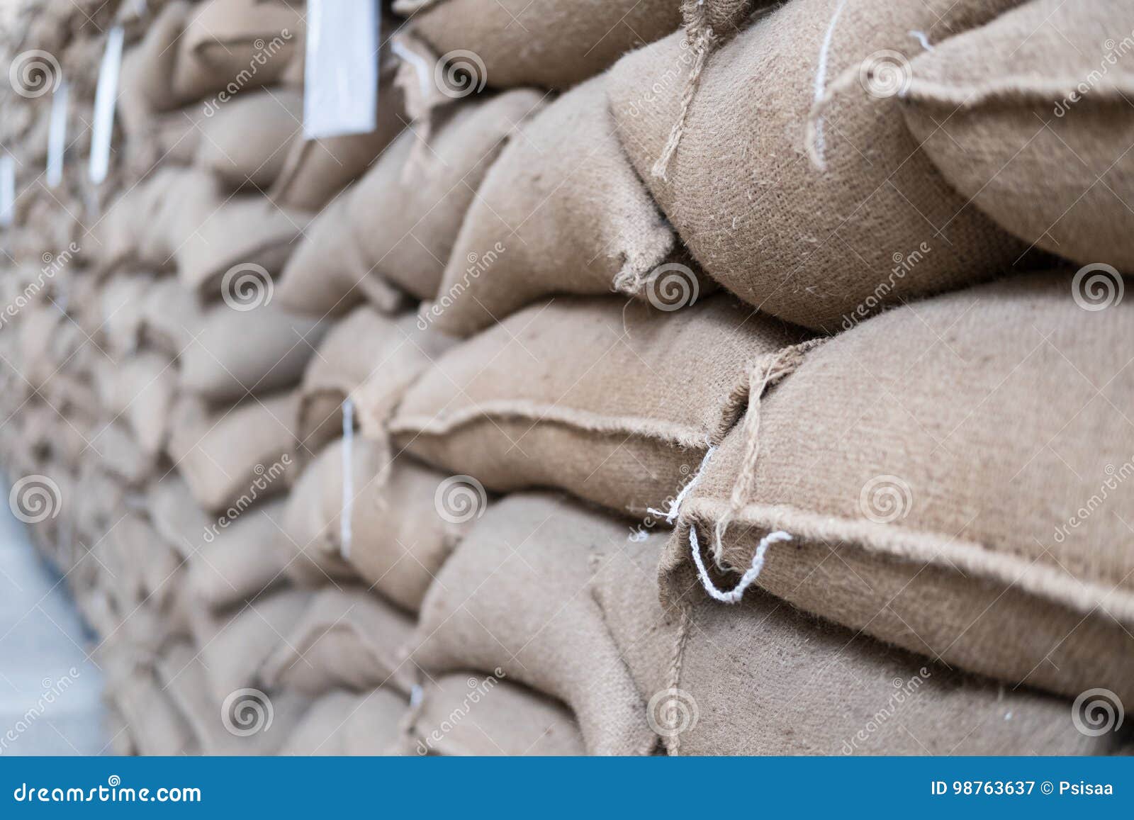 Warehouse Of Stacked Cargo Standard Containers For Temporary Storage ...