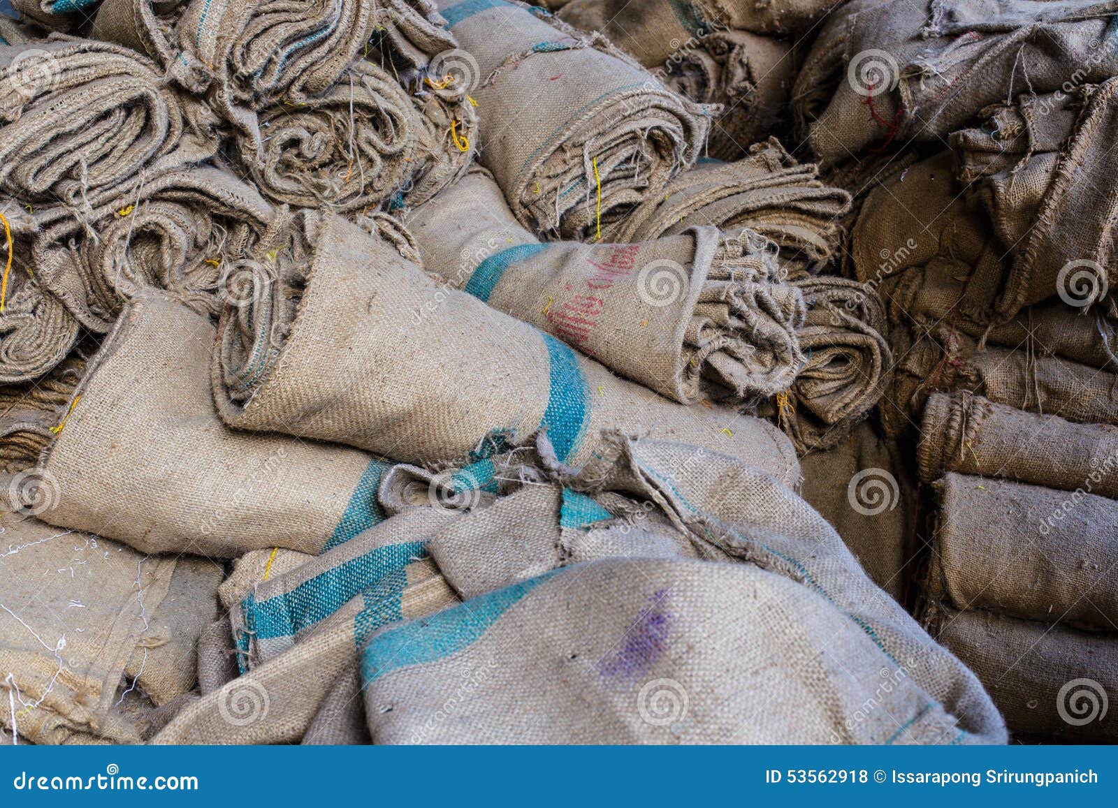 Hemp sacks stock photo. Image of element, gunny, hessian - 53562918