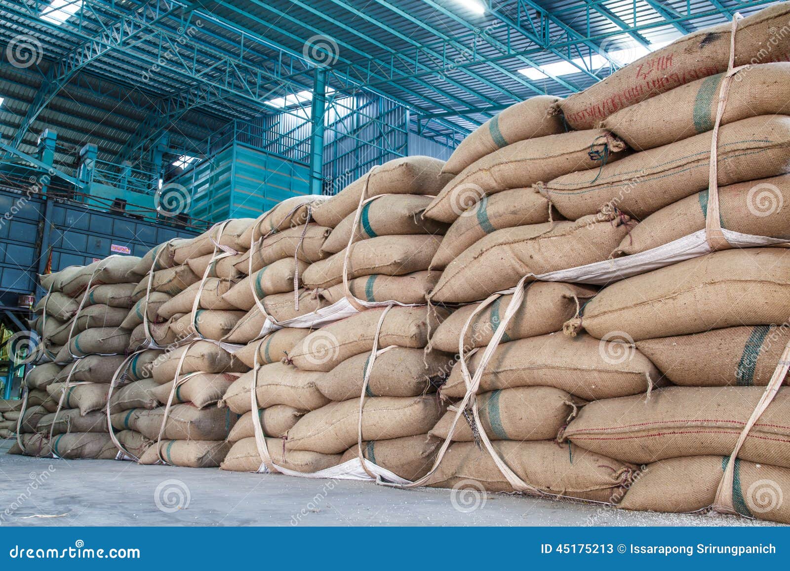 Hemp sacks stock image. Image of neat, house, bags, close - 45175213