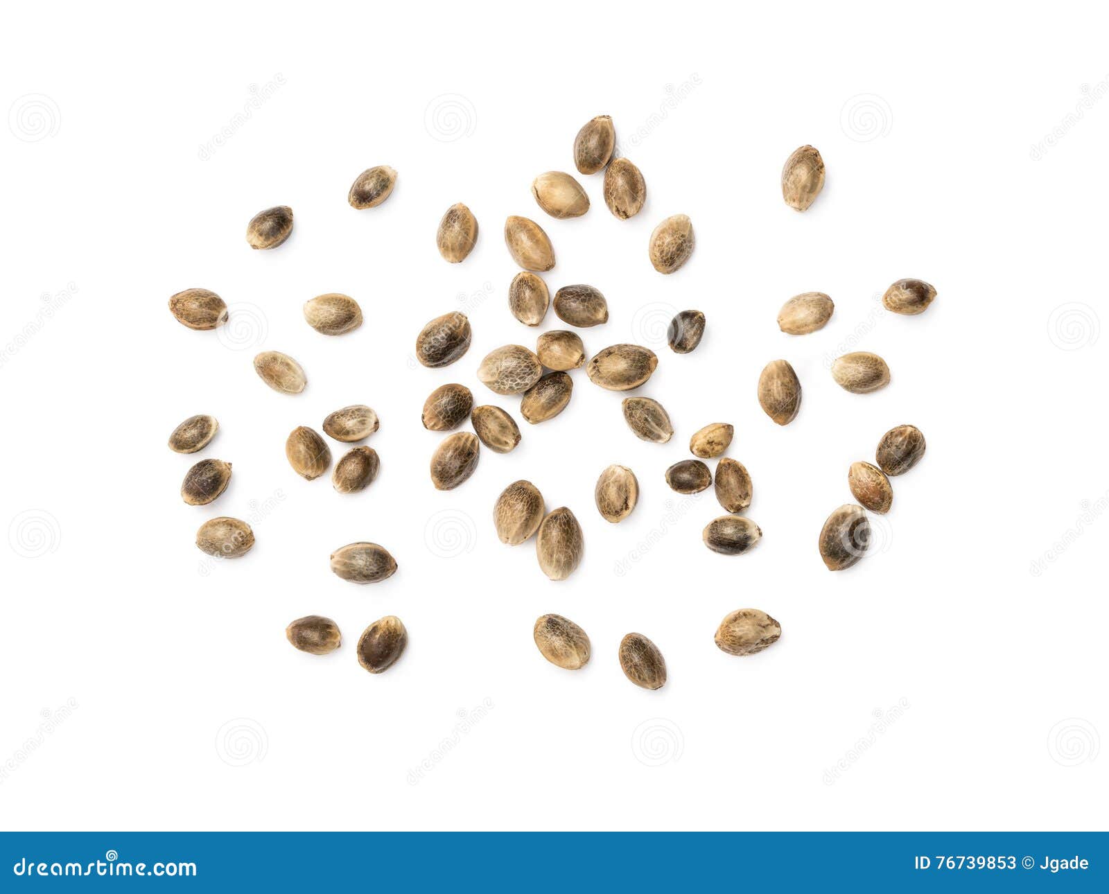 Hemp Seeds on White Background Stock Image - Image of food, healthy ...