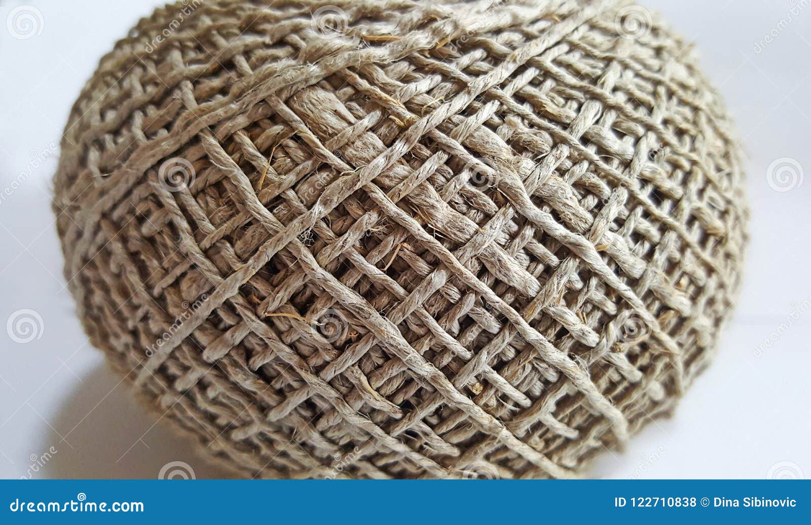 Hemp String Isolated on a White Background Stock Photo - Image of twine ...