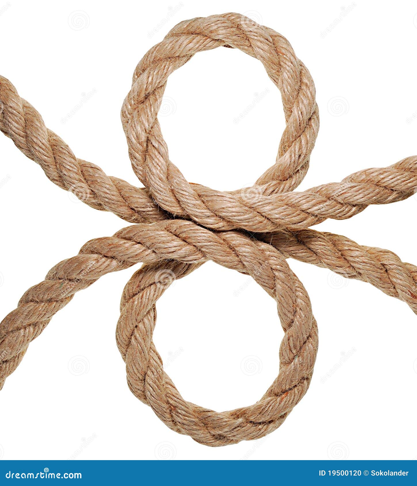 The hempen rope. Isolated stock photo. Image of white - 19500120