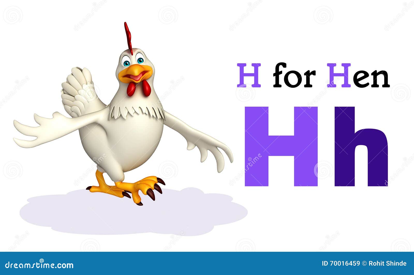 Hen bird with alphabet stock illustration. Illustration of book - 70016459