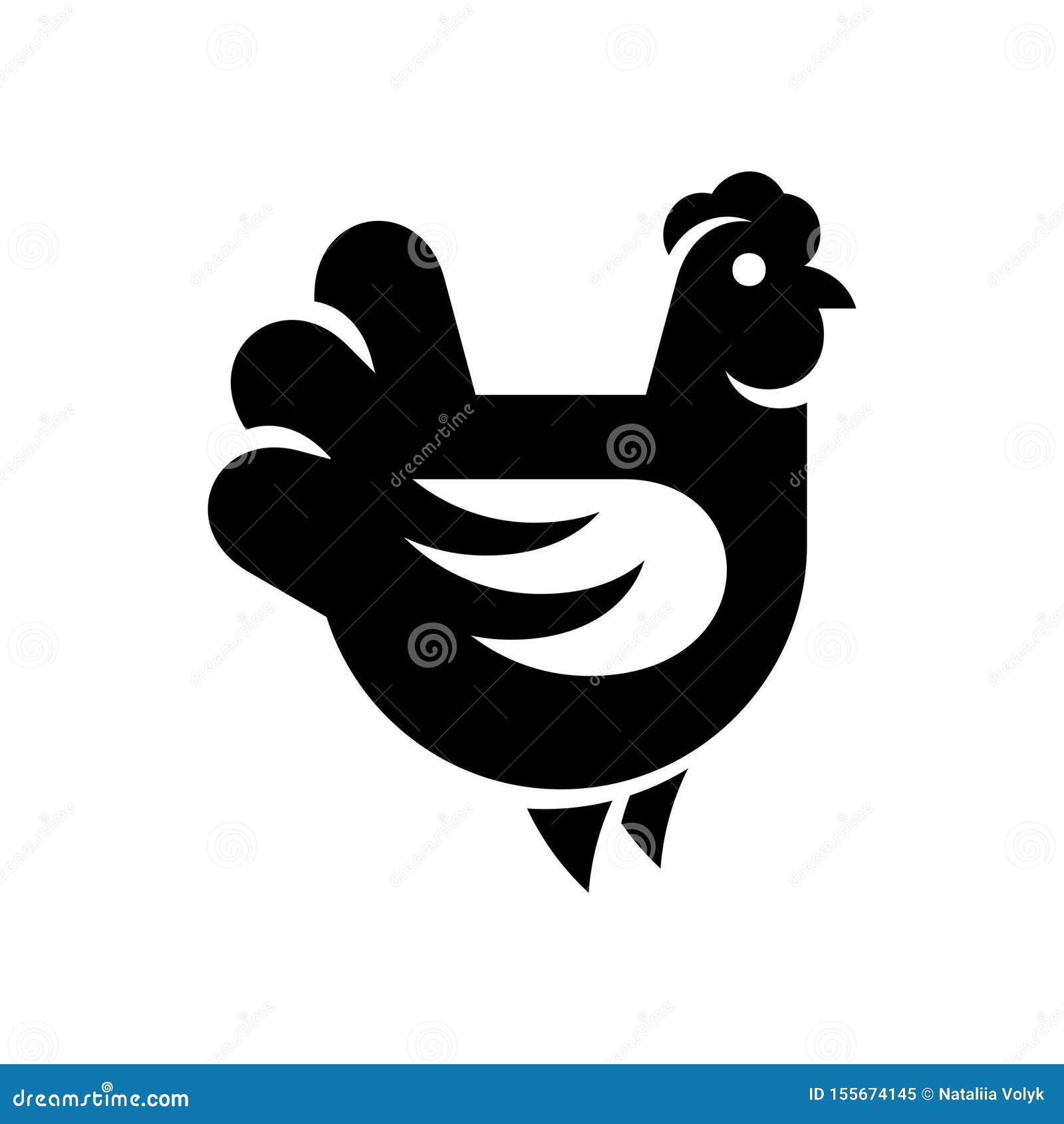 Hen, chicken logo stock vector. Illustration of symbol - 155674145