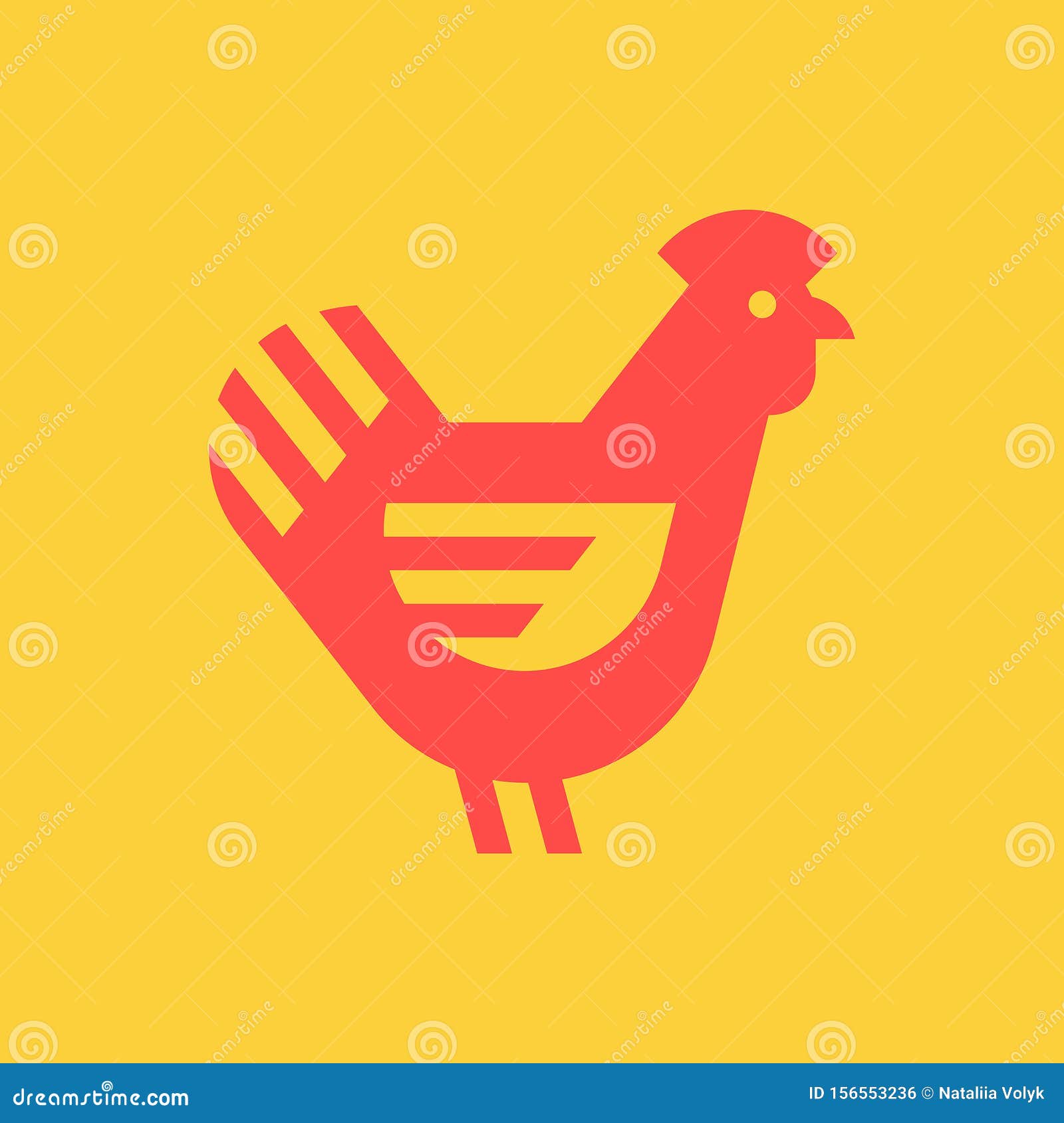 Hen, chicken logo stock vector. Illustration of white - 156553236