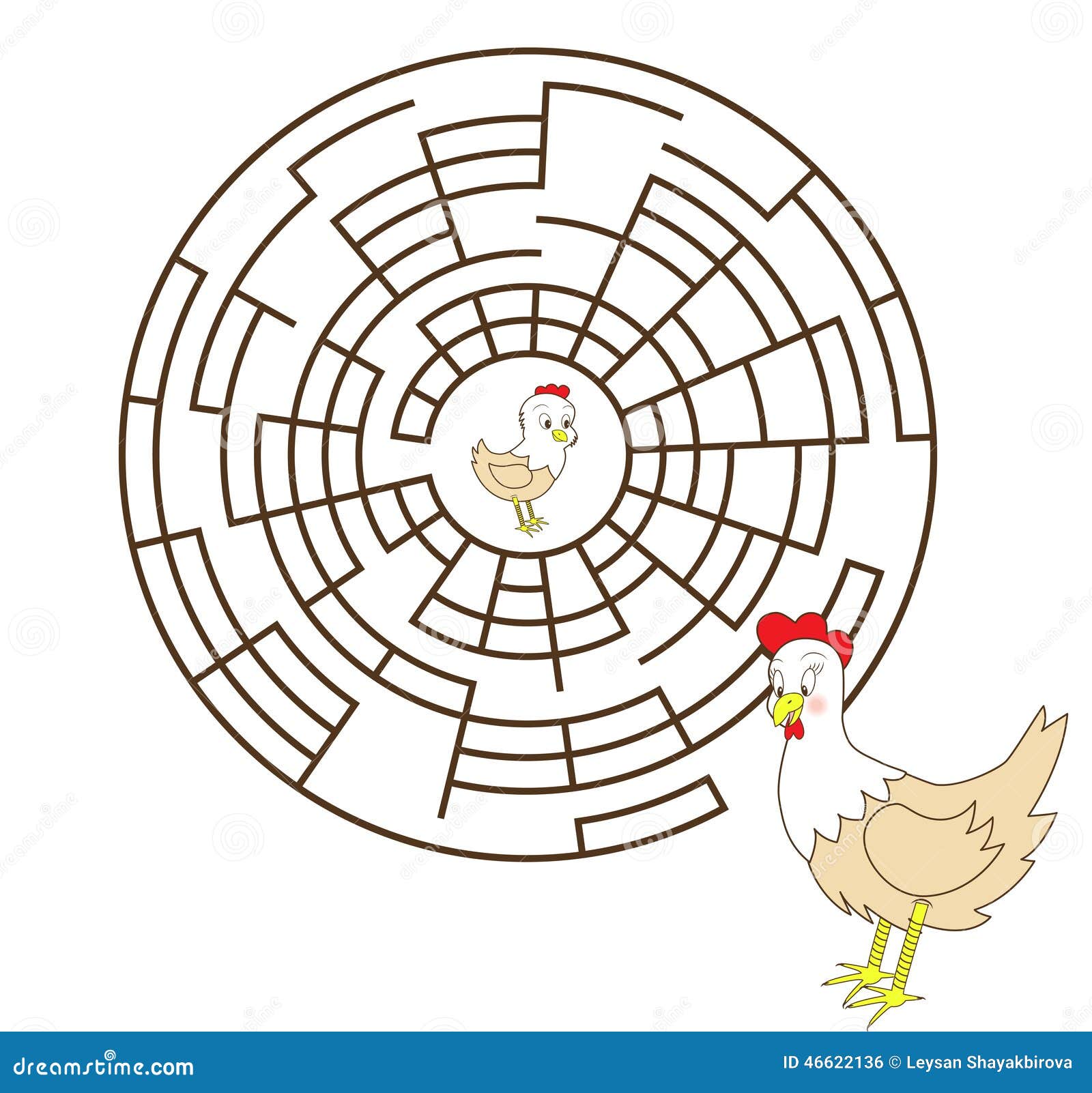 Hen&chicken stock vector. Illustration of chicken - 46622136