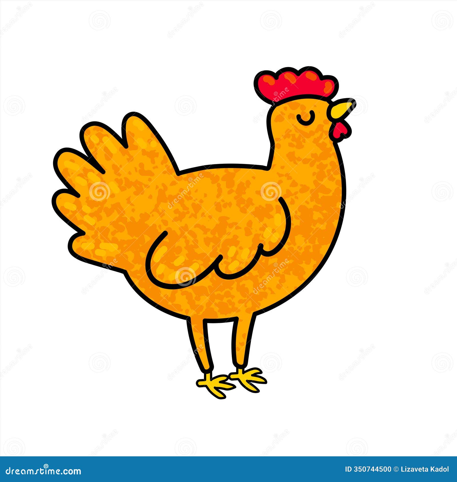 Hen Colorful Illustration stock illustration. Illustration of element ...