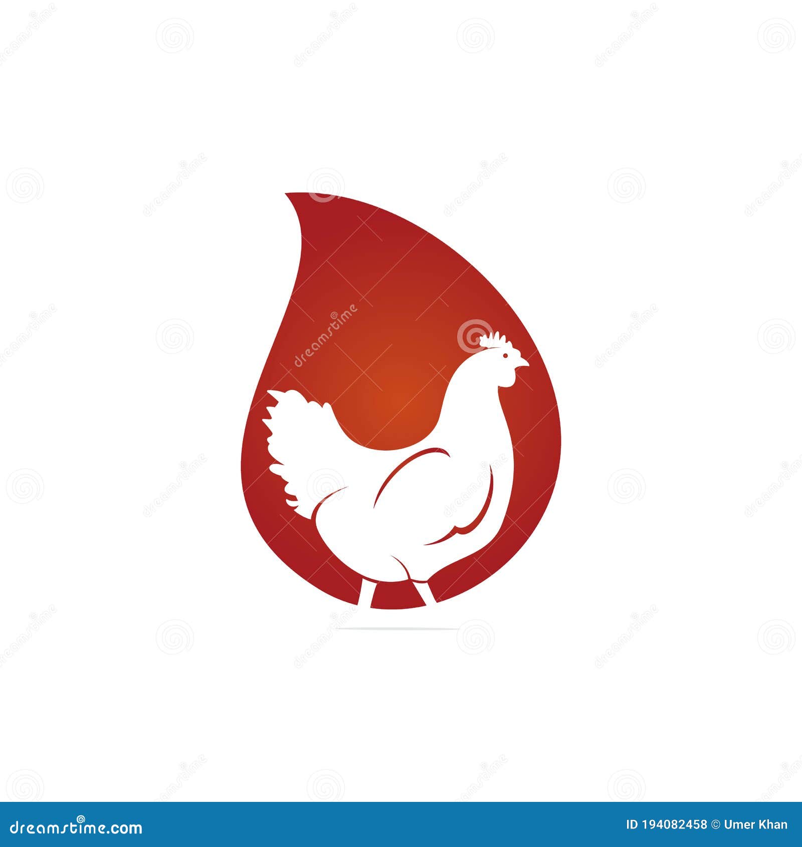 Hen Drop Shape Concept Logo Design Stock Vector - Illustration of ...