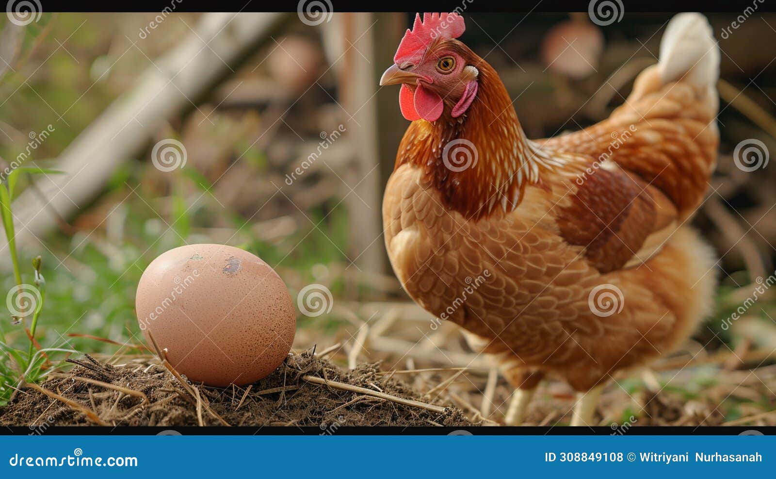The Hen is Hatching the Egg in the Coop/hatching the Egg. Generative Ai ...