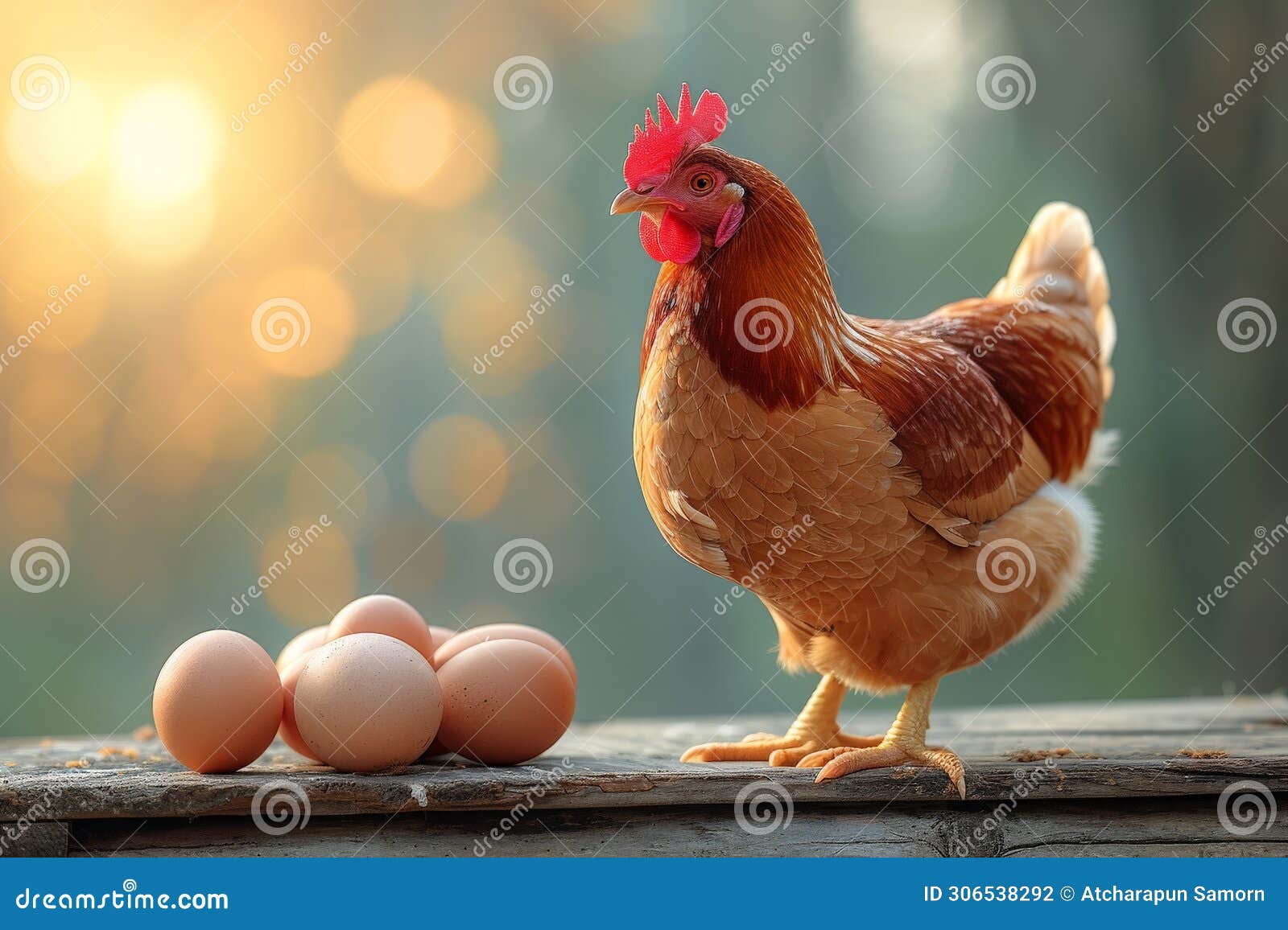 Hen, Hatching the Egg, Eggs at the Farm, Chicken and Eggs Stock Photo ...
