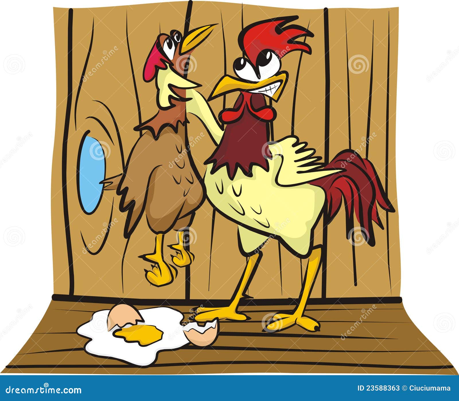 In the hen house - arguing stock vector. Illustration of shake - 23588363