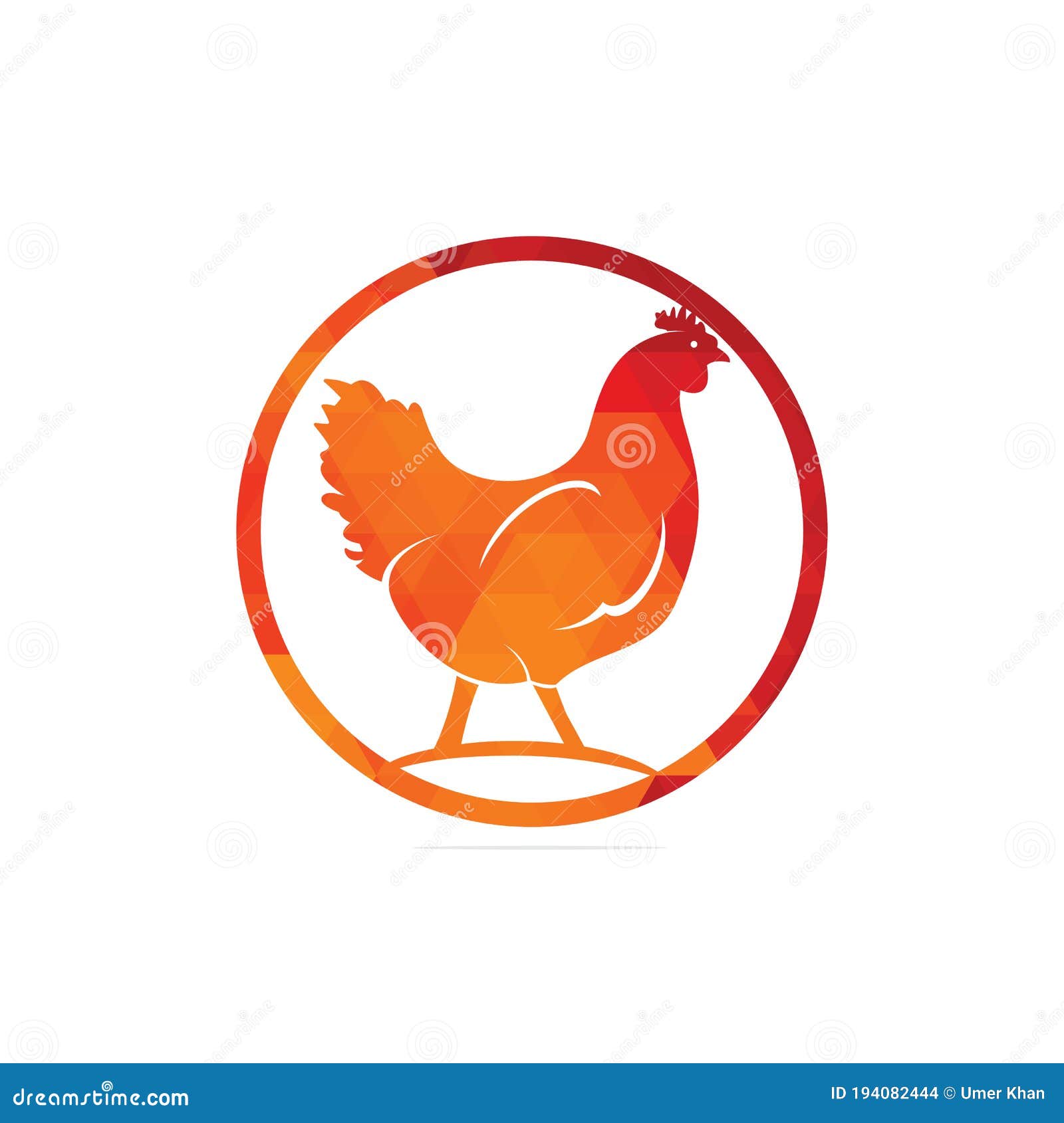 Hen logo design template stock vector. Illustration of animal - 194082444