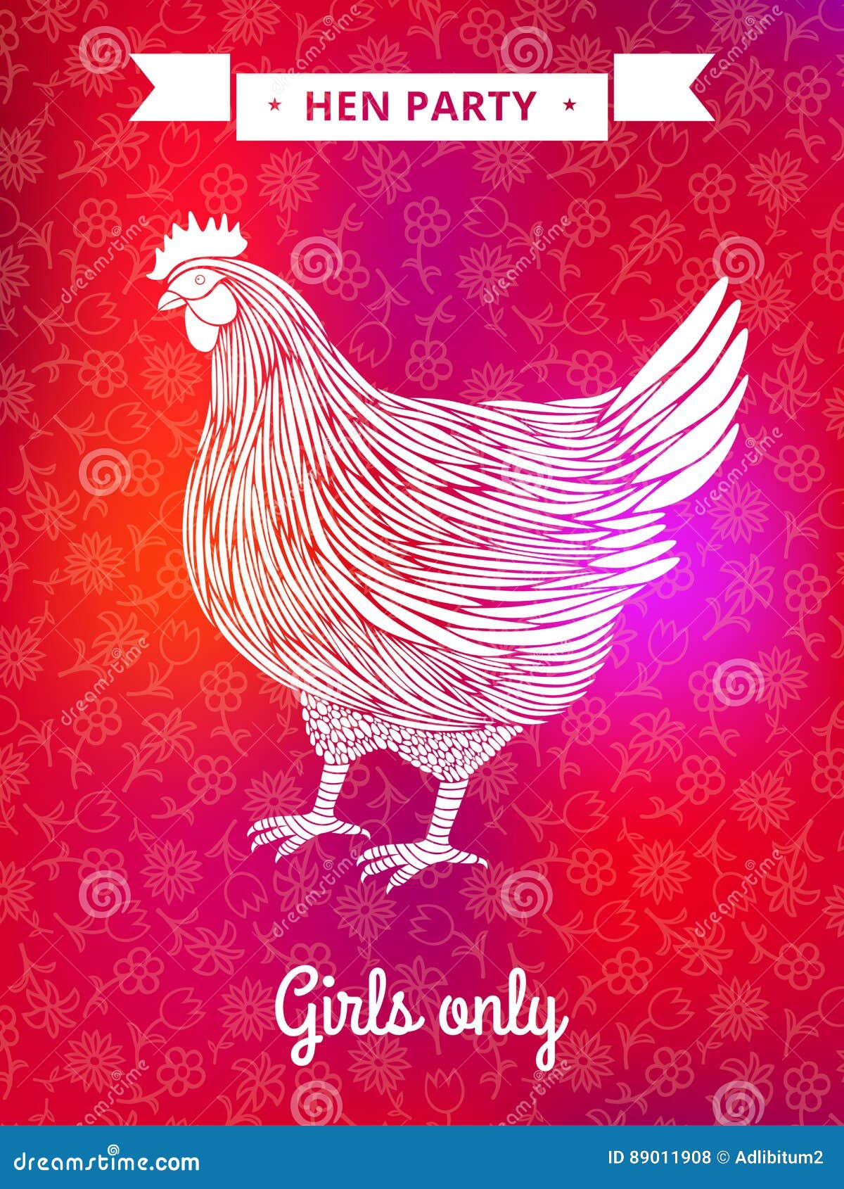 Hen party on color stock illustration. Illustration of clubber - 89011908