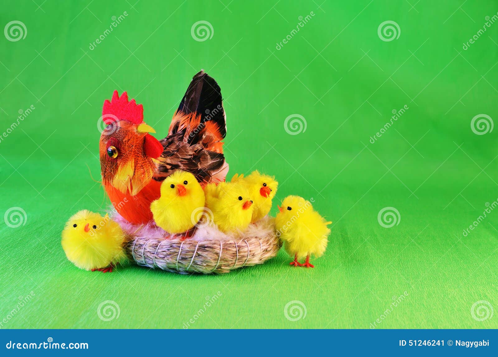 Hen With Six Stock Image | CartoonDealer.com #51246241